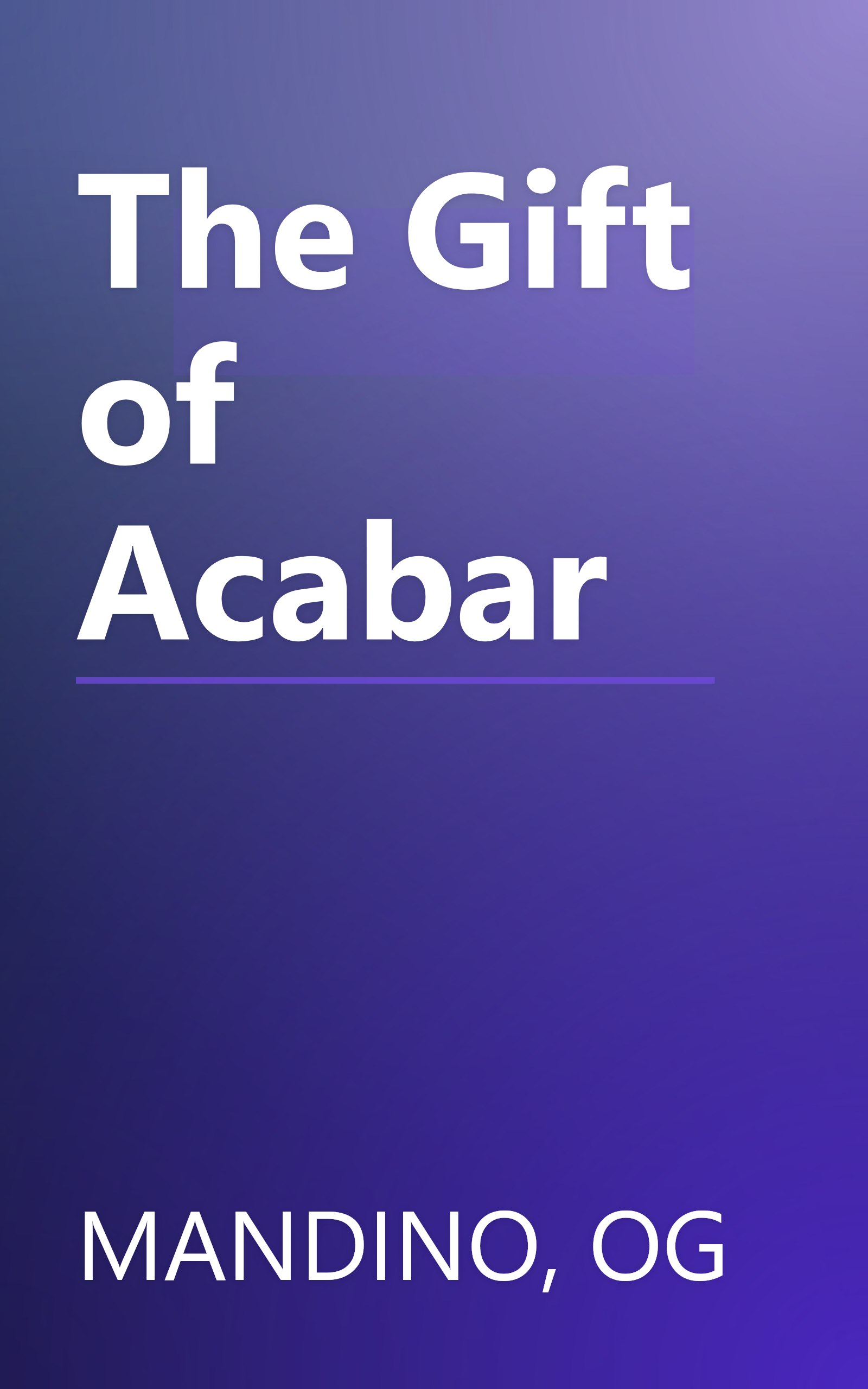 The Gift of Acabar book cover