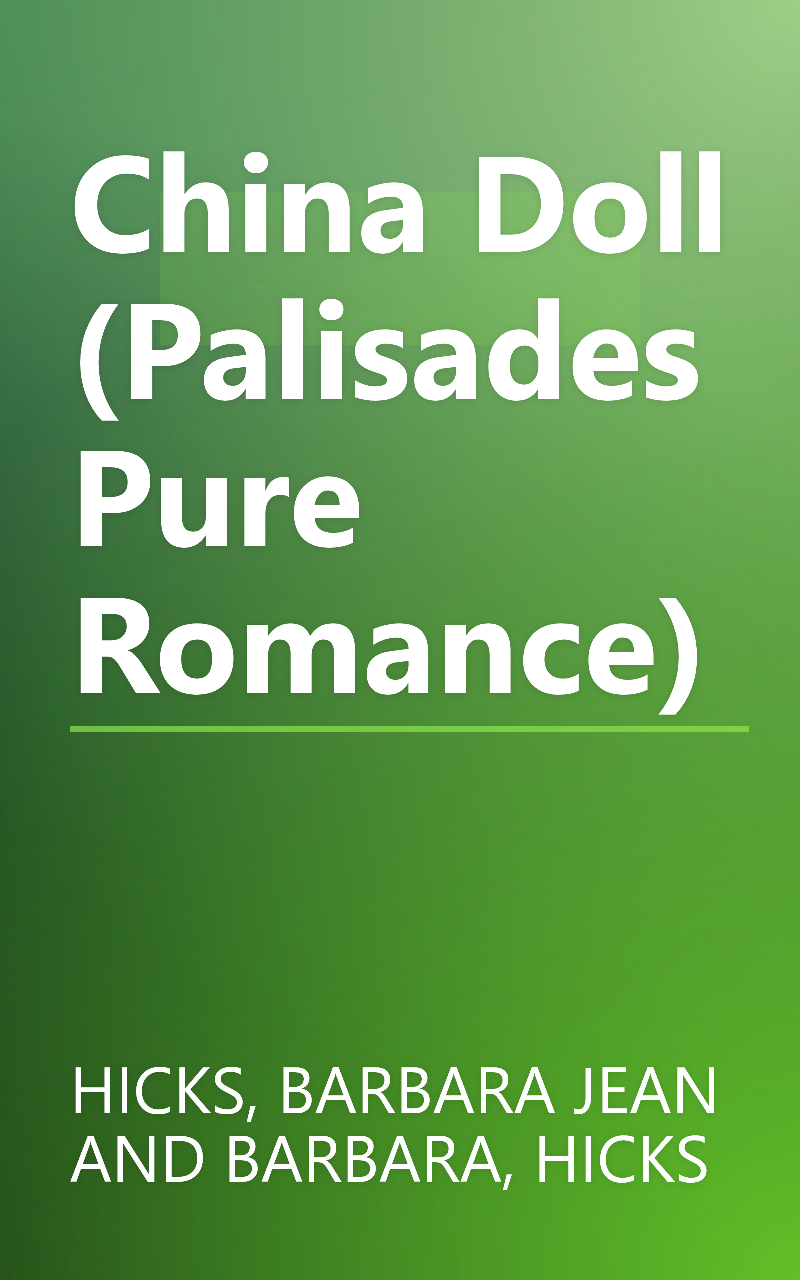 China Doll (Palisades Pure Romance) book cover