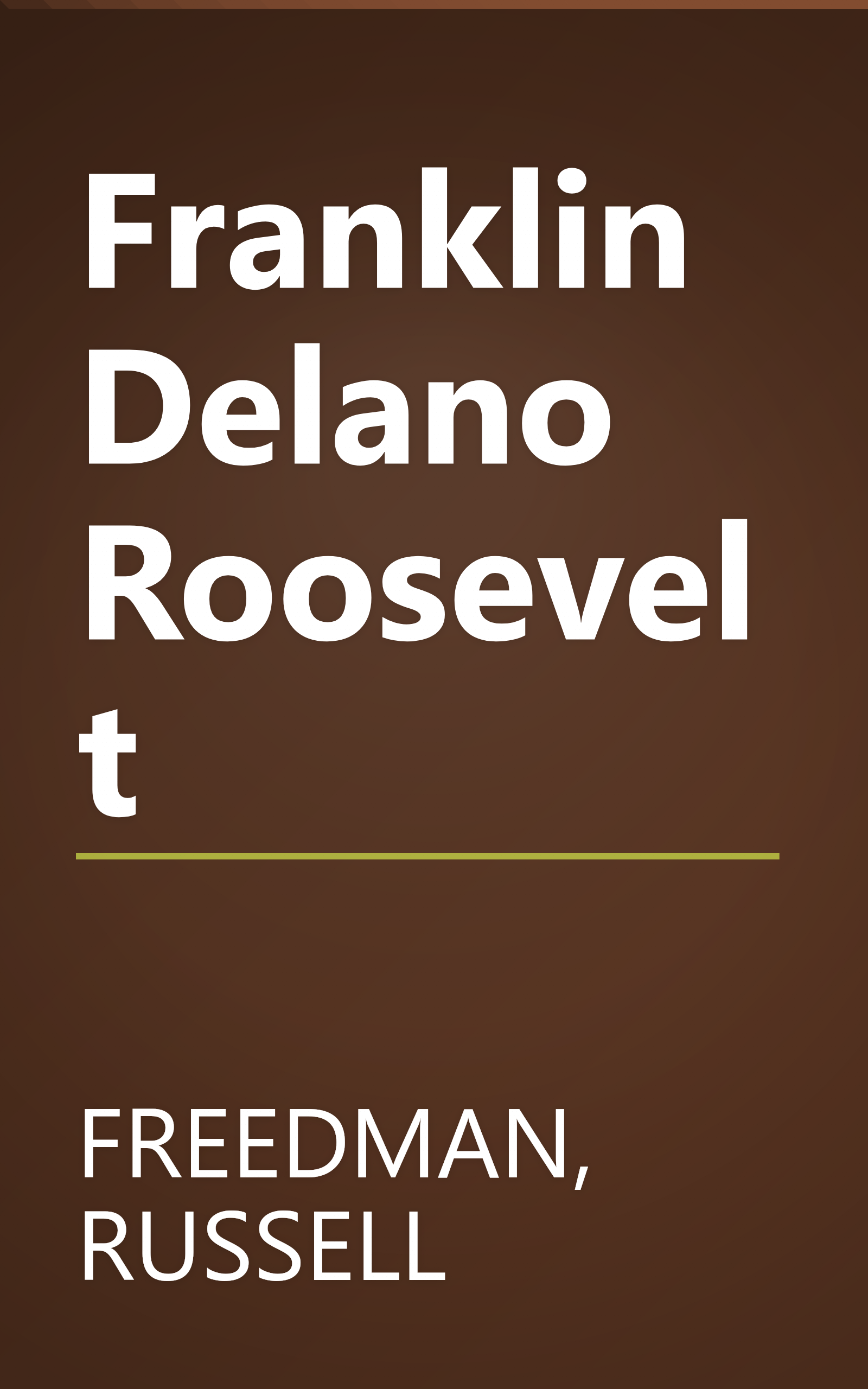 Franklin Delano Roosevelt book cover