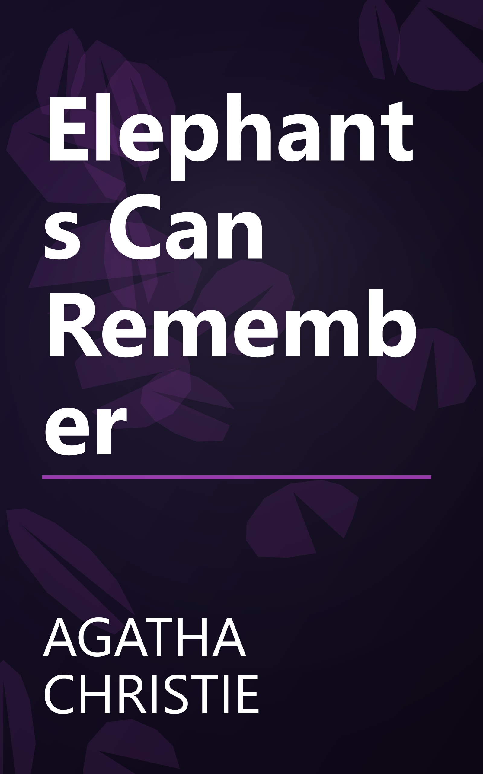 Elephants Can Remember book cover