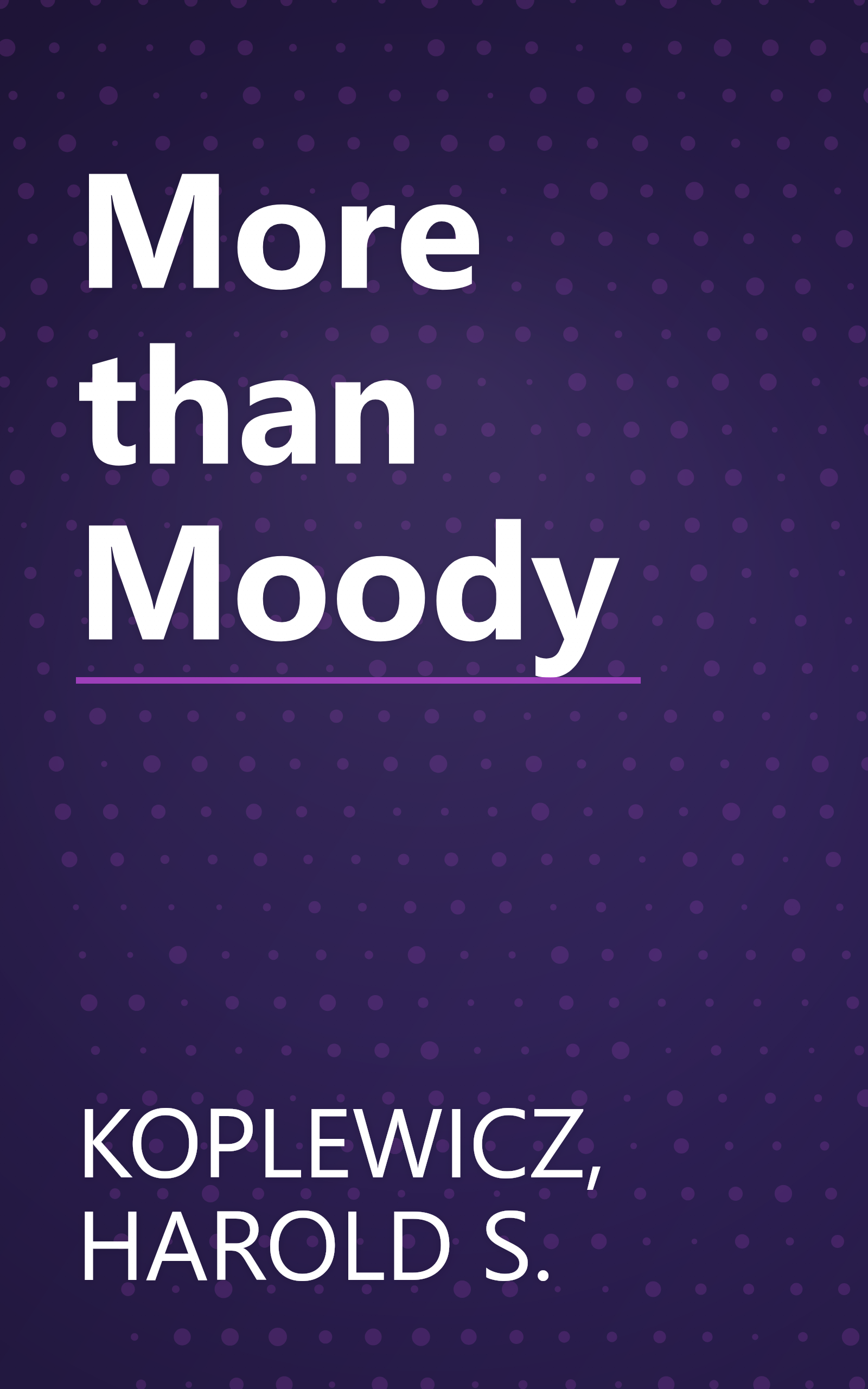 More than Moody book cover