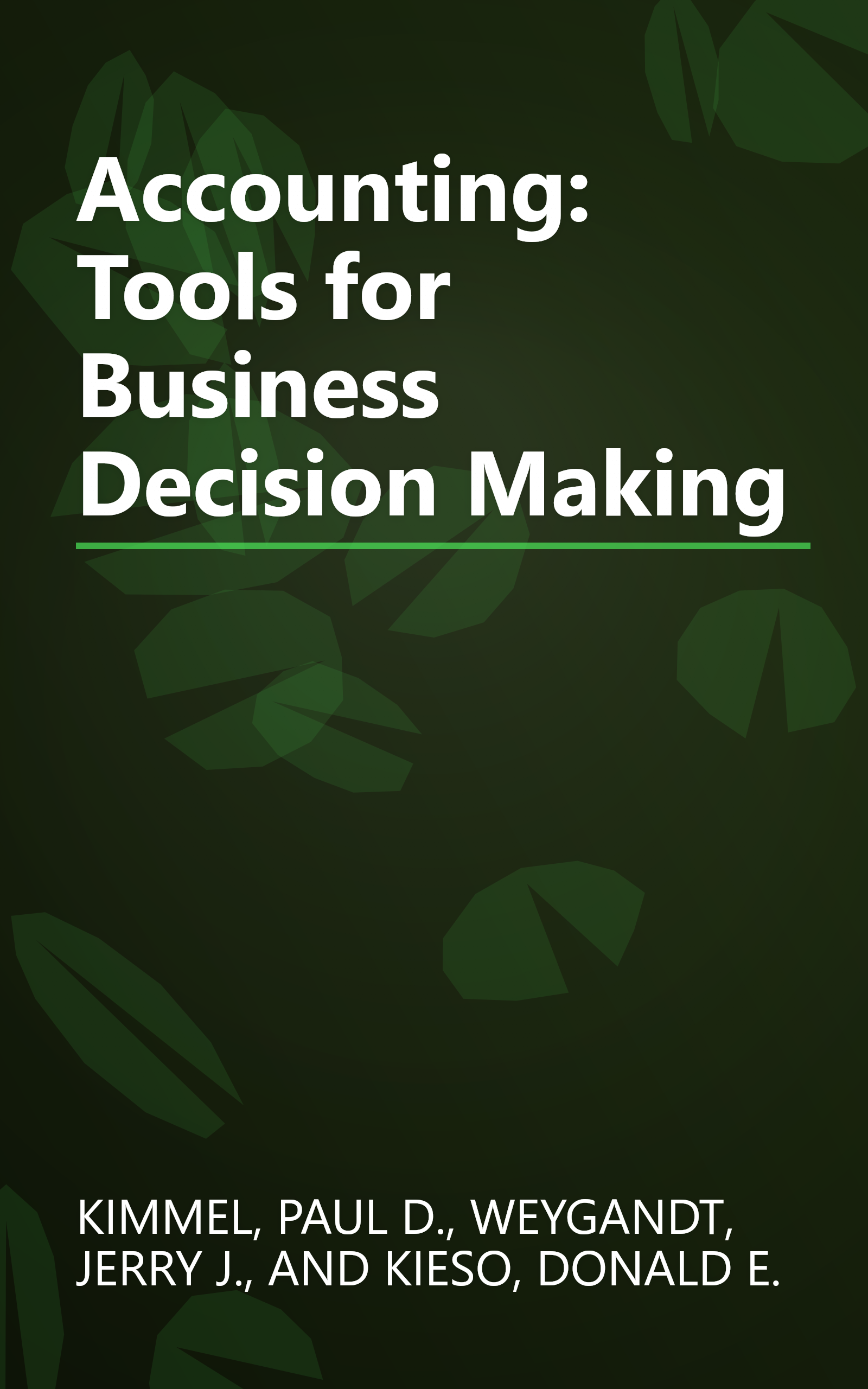 Accounting: Tools for Business Decision Making book cover