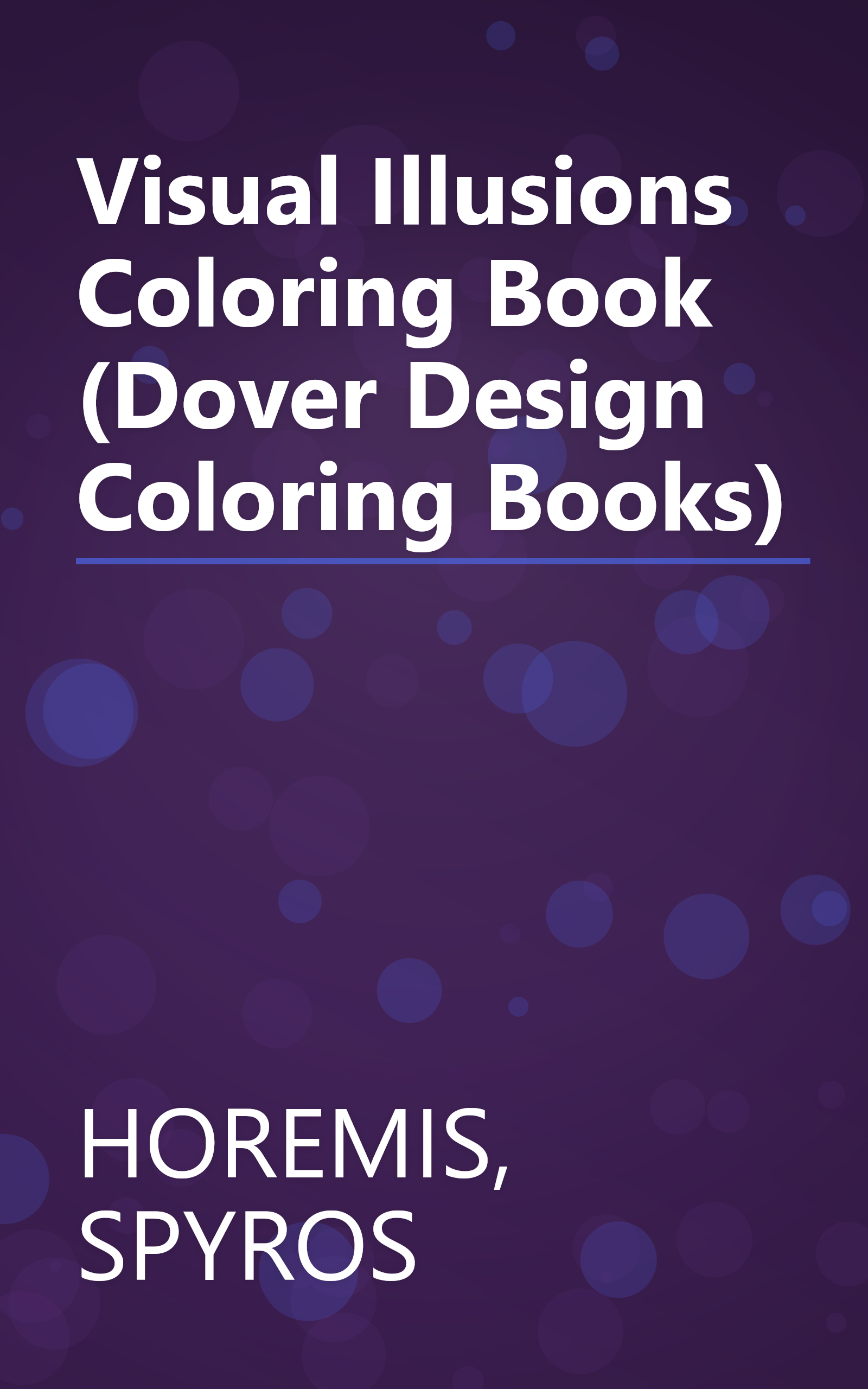 Visual Illusions Coloring Book (Dover Design Coloring Books) book cover