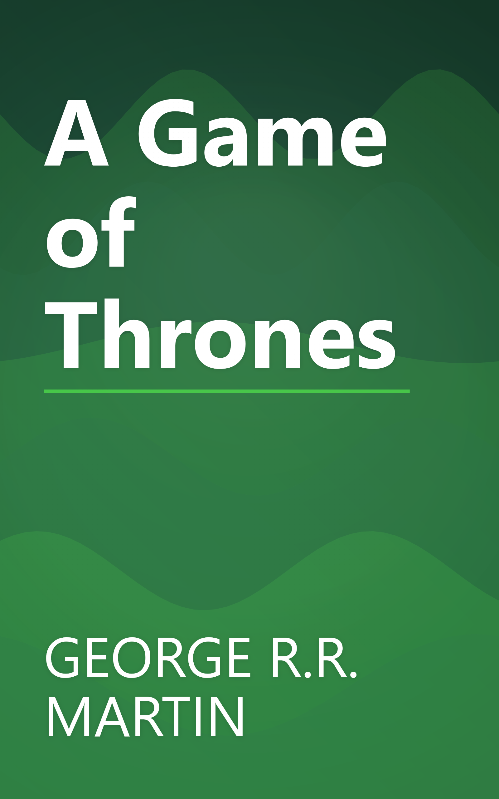 A Game of Thrones book cover