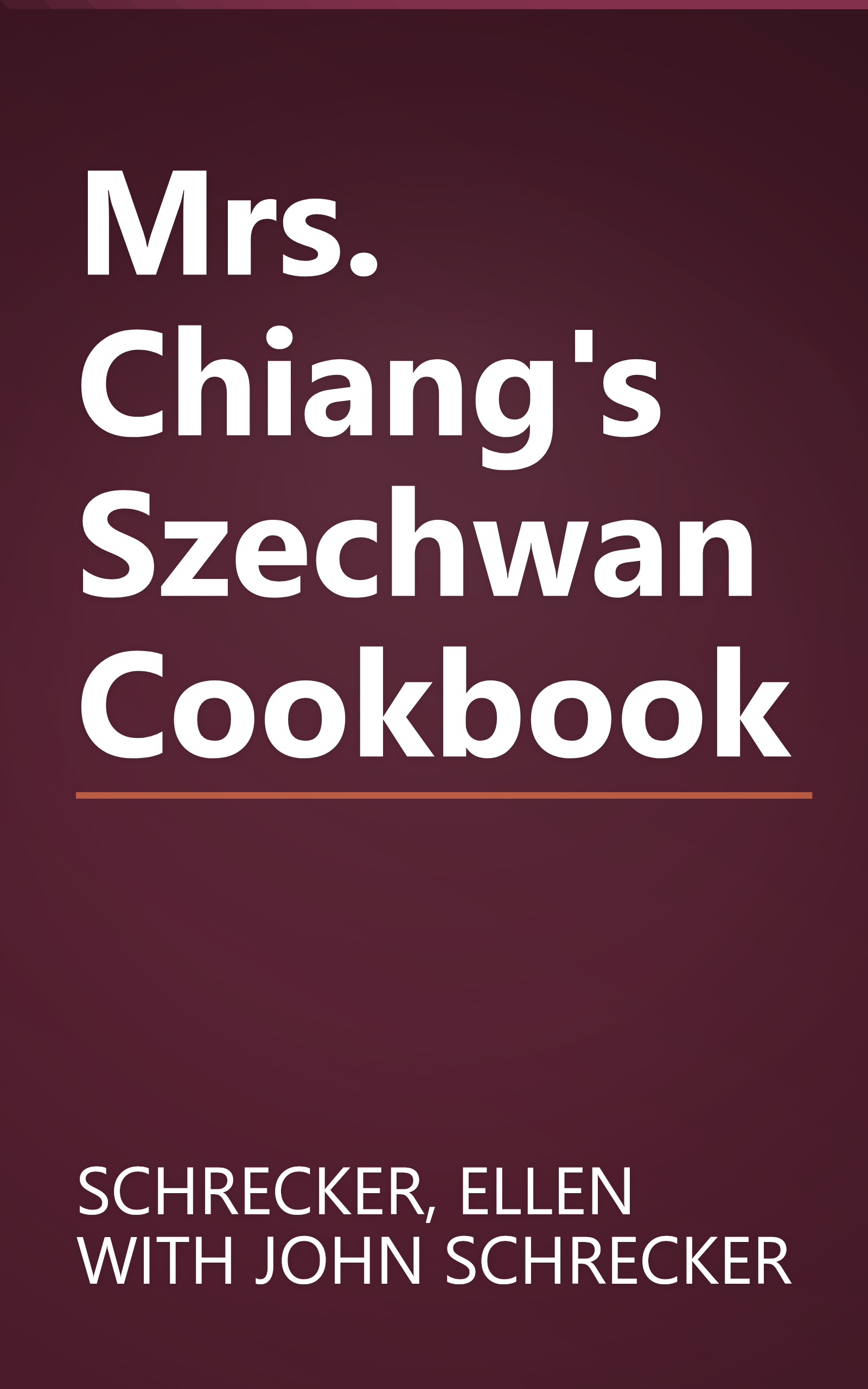 Mrs. Chiang's Szechwan Cookbook book cover