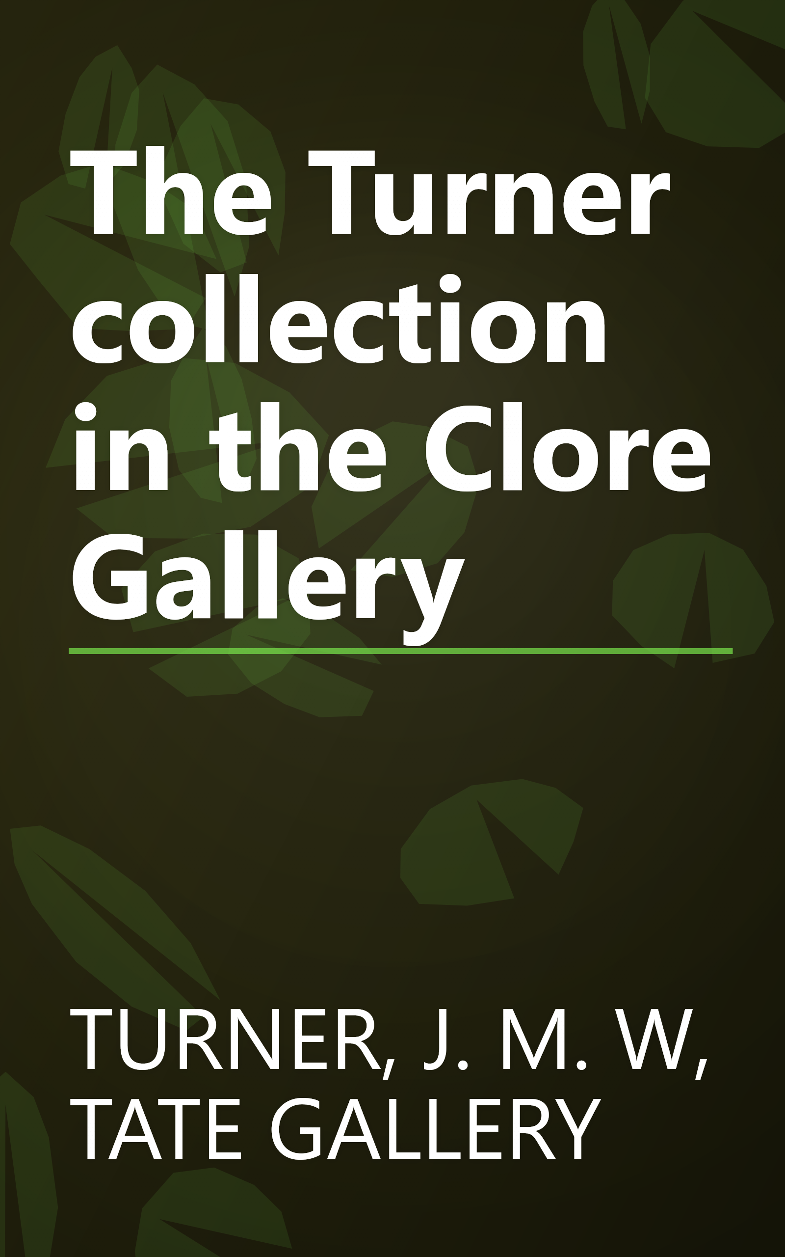 The Turner collection in the Clore Gallery book cover