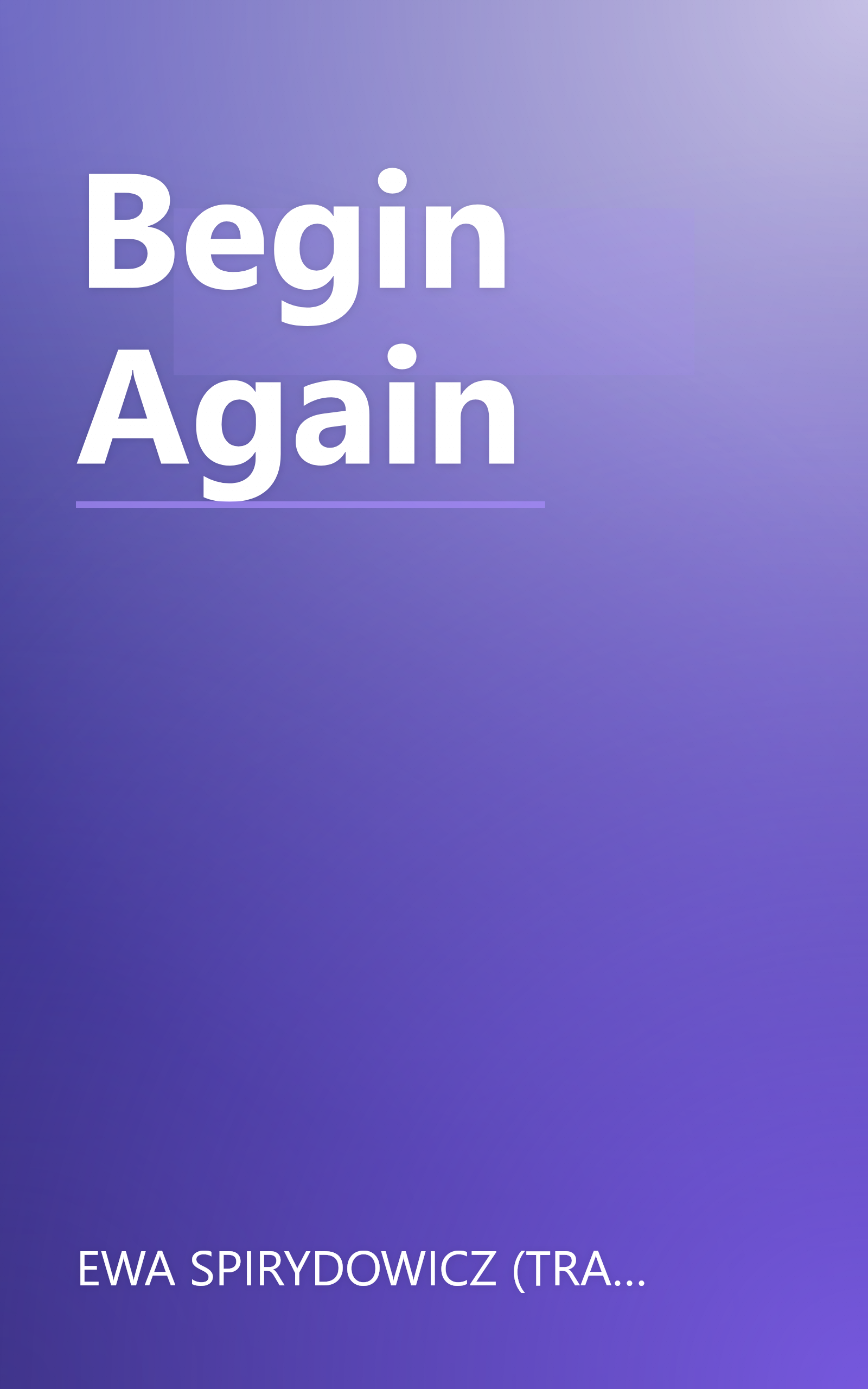 Begin Again book cover