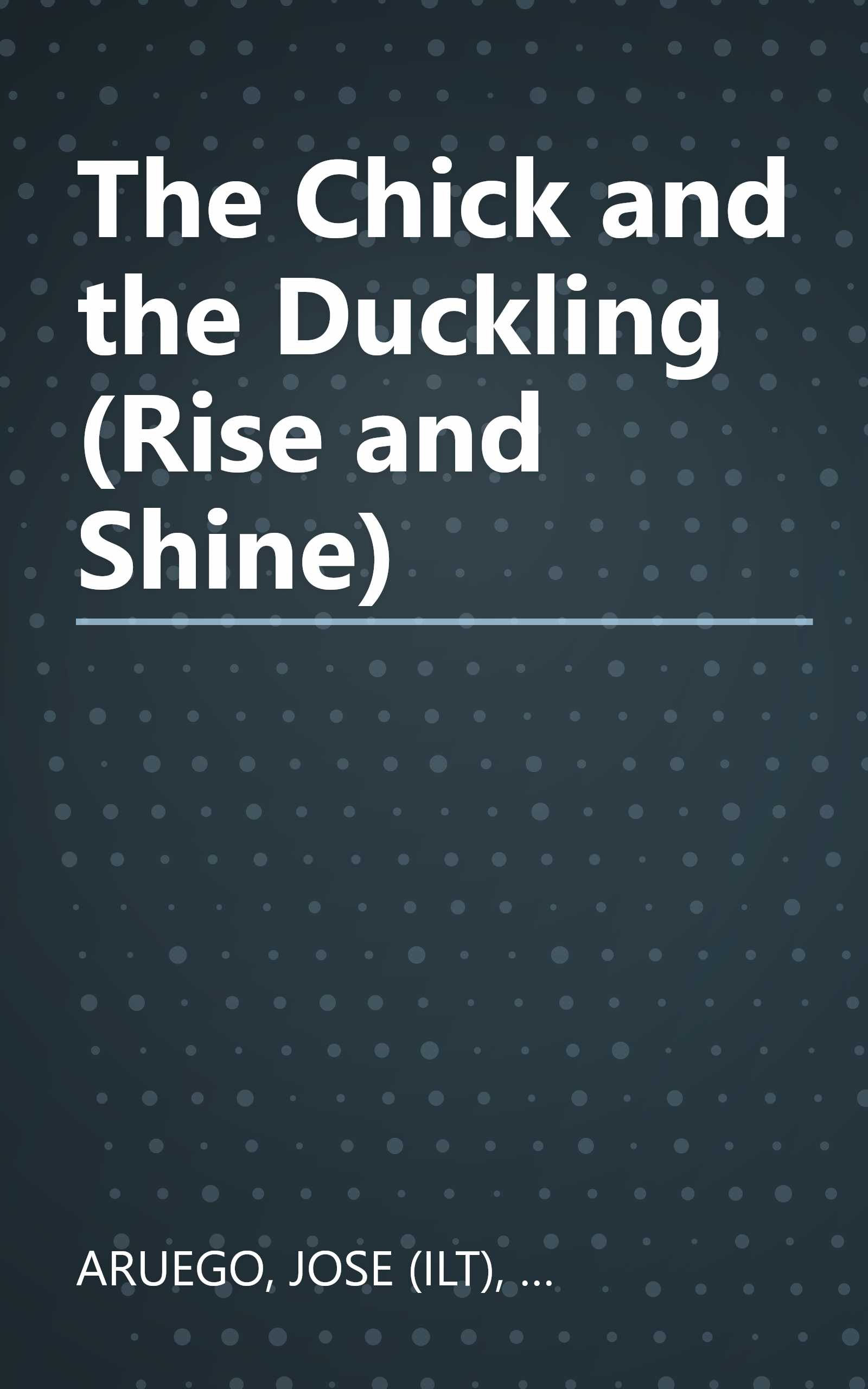 The Chick and the Duckling (Rise and Shine) book cover