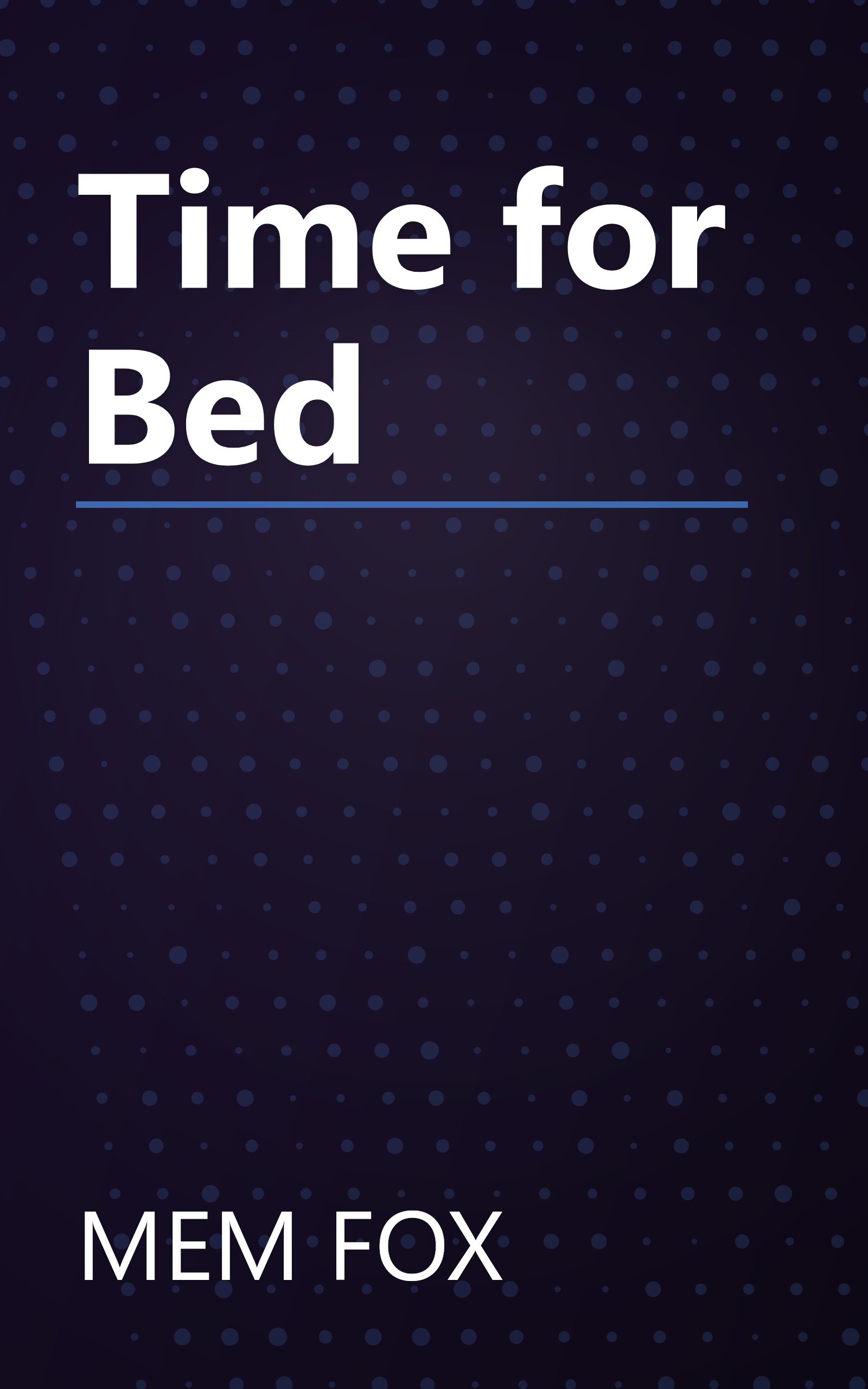 Time for Bed book cover