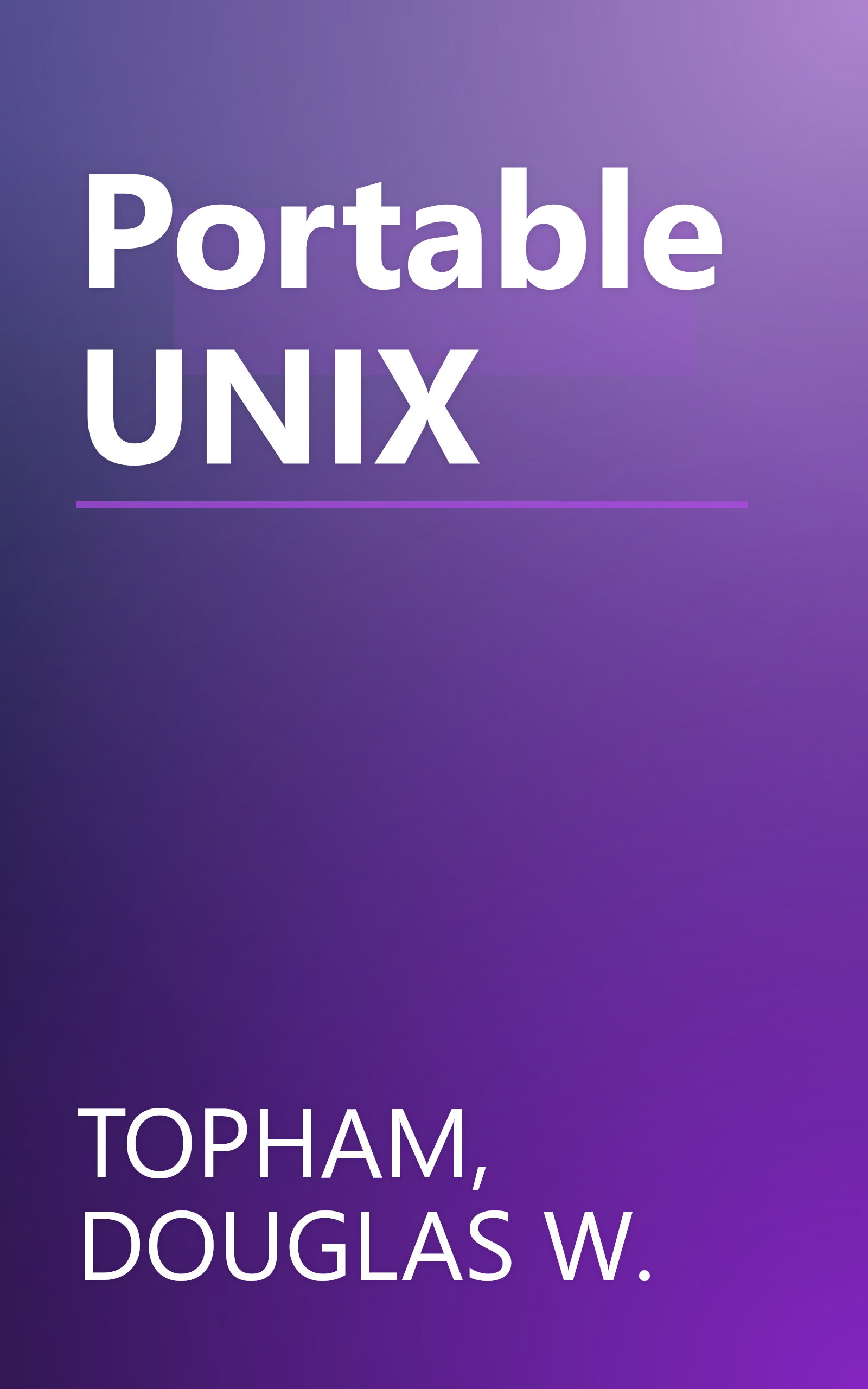 Portable UNIX book cover