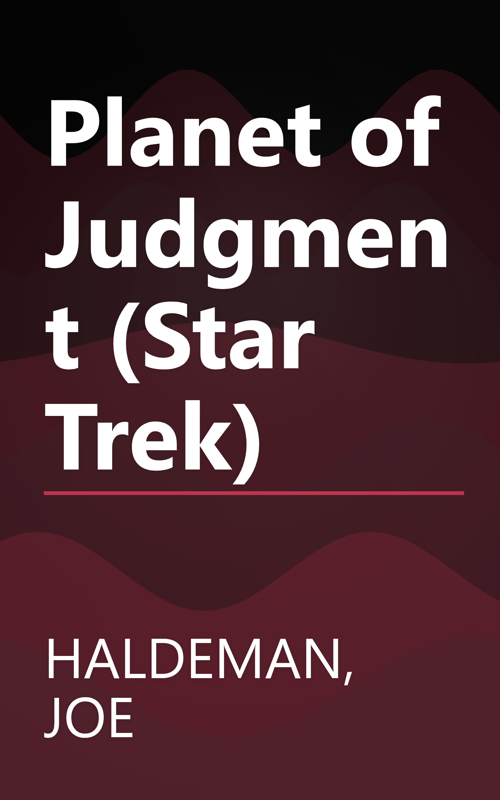 Planet of Judgment (Star Trek) book cover