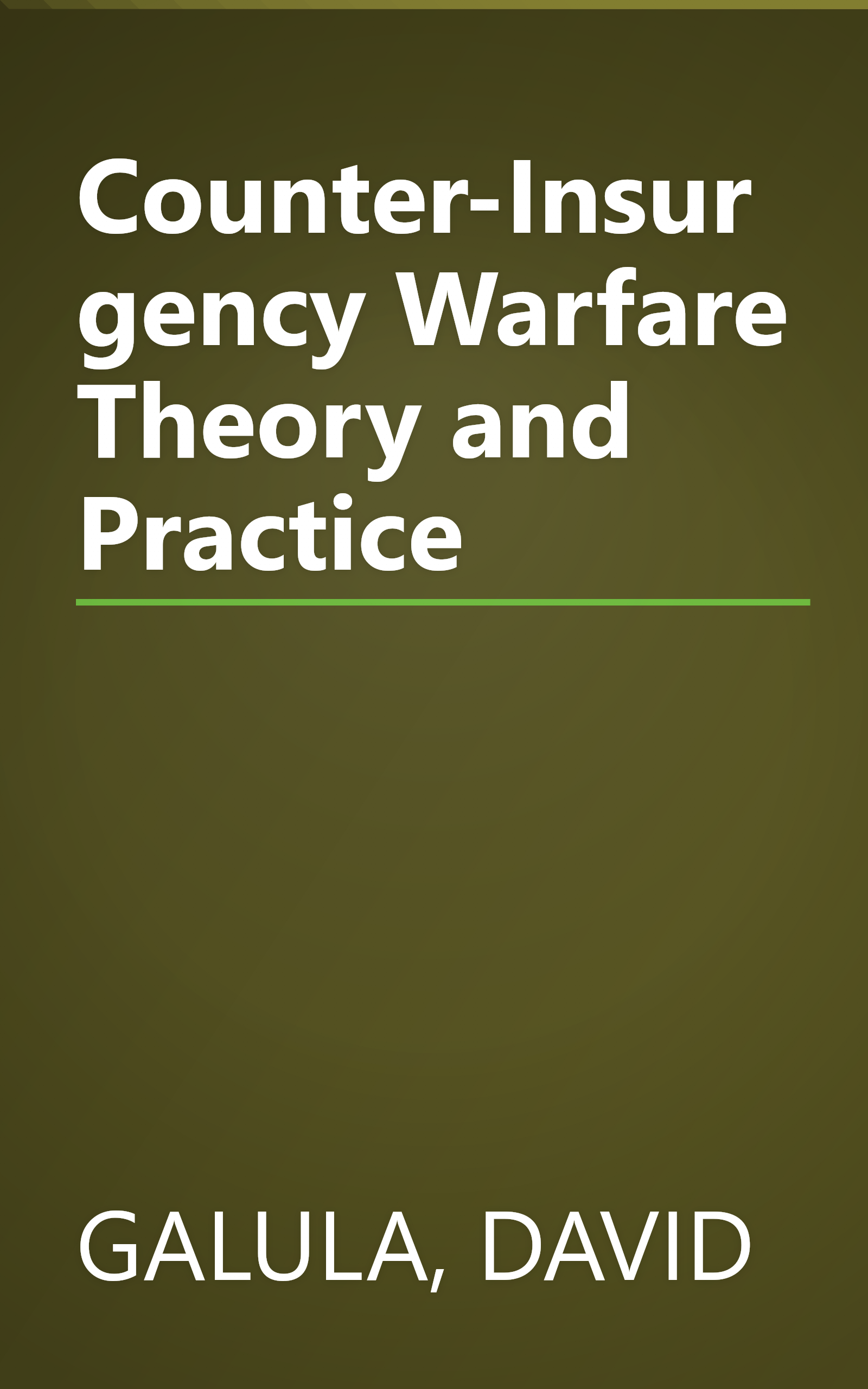 Counter-Insurgency Warfare Theory and Practice book cover