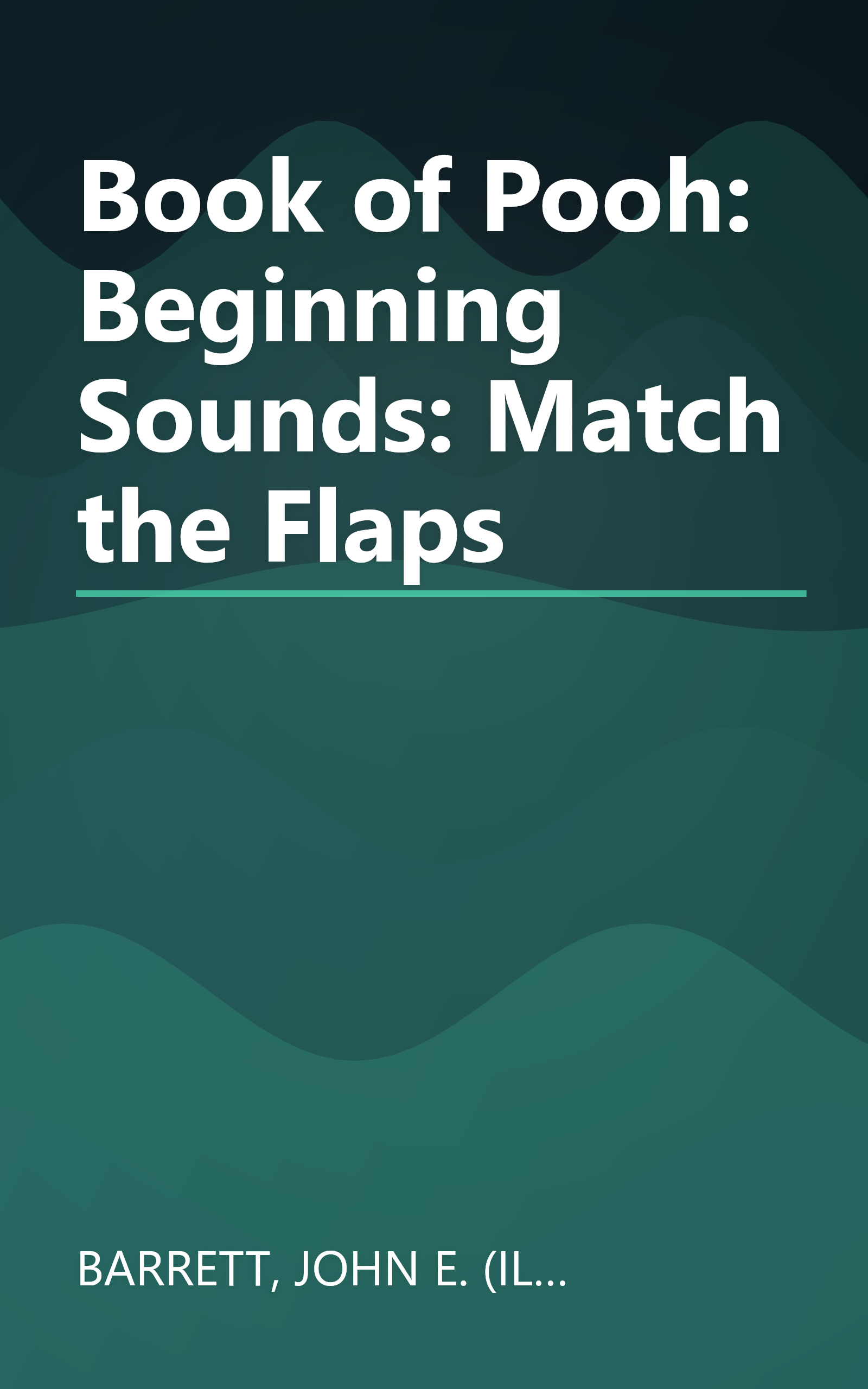 Book of Pooh: Beginning Sounds: Match the Flaps book cover