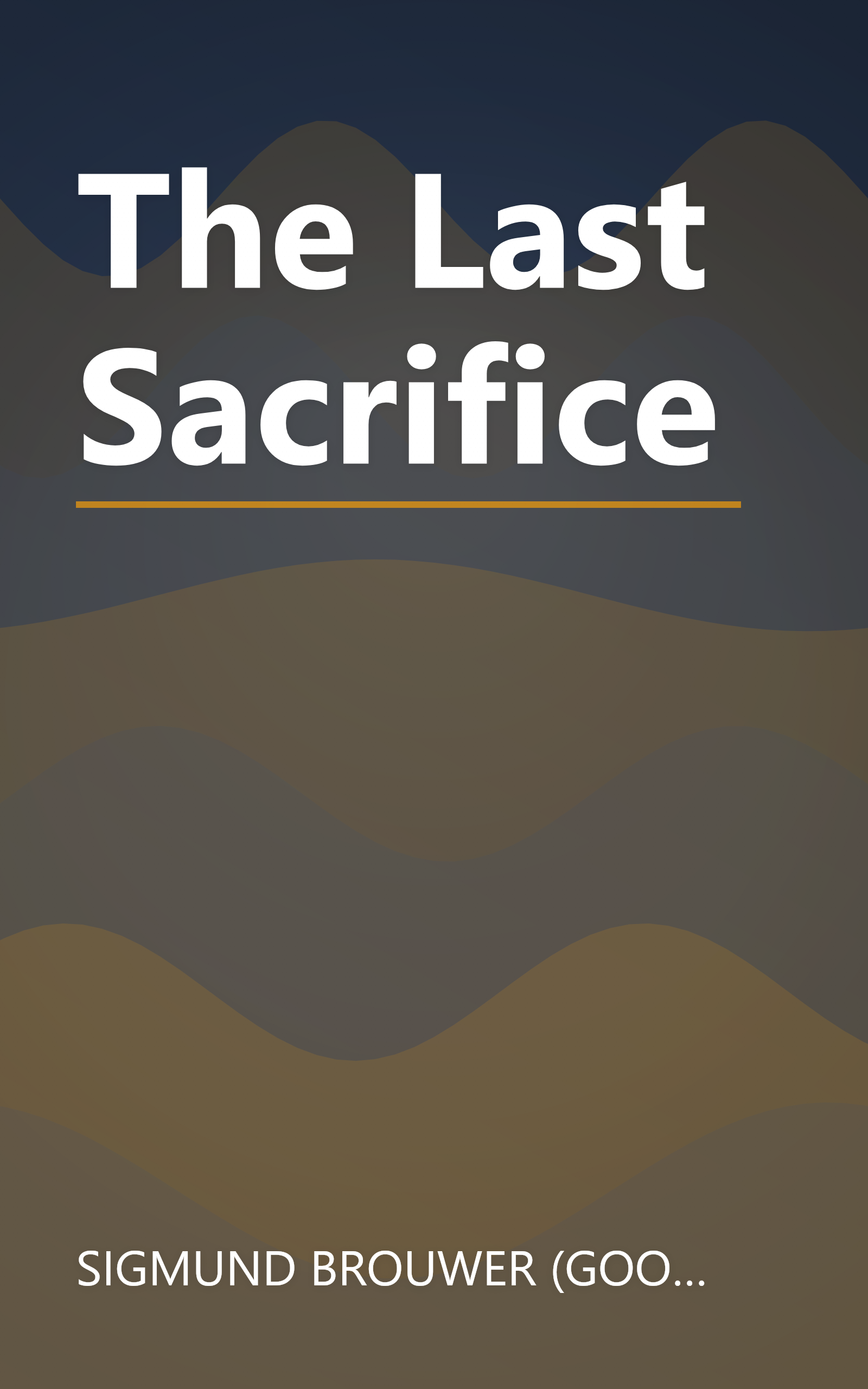 The Last Sacrifice book cover