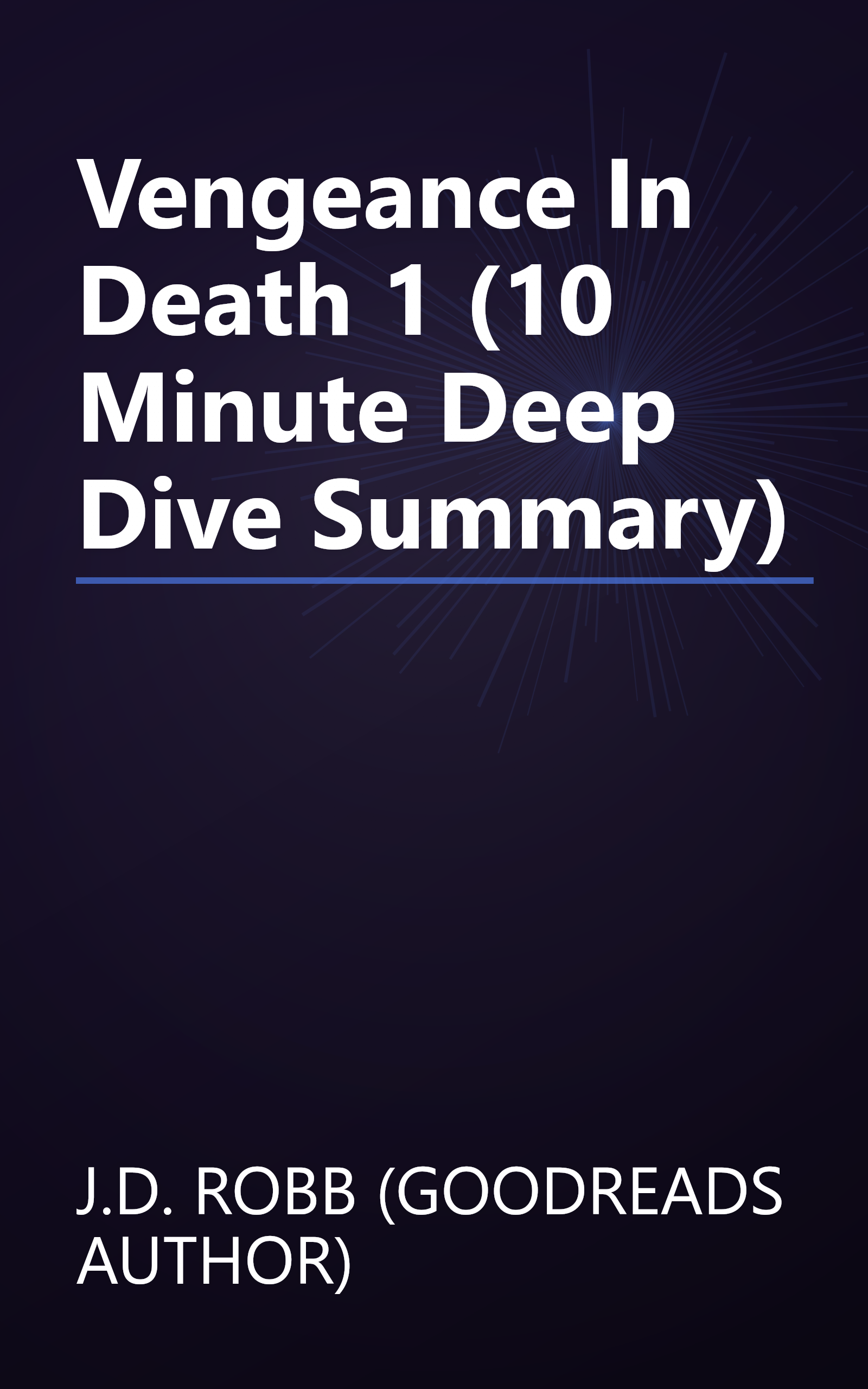 Vengeance In Death 1 (10 Minute   Deep Dive Summary) book cover