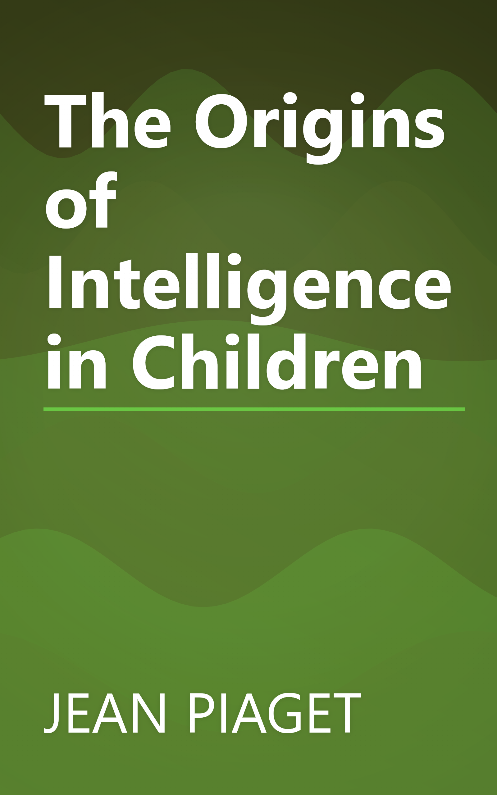The Origins of Intelligence in Children book cover