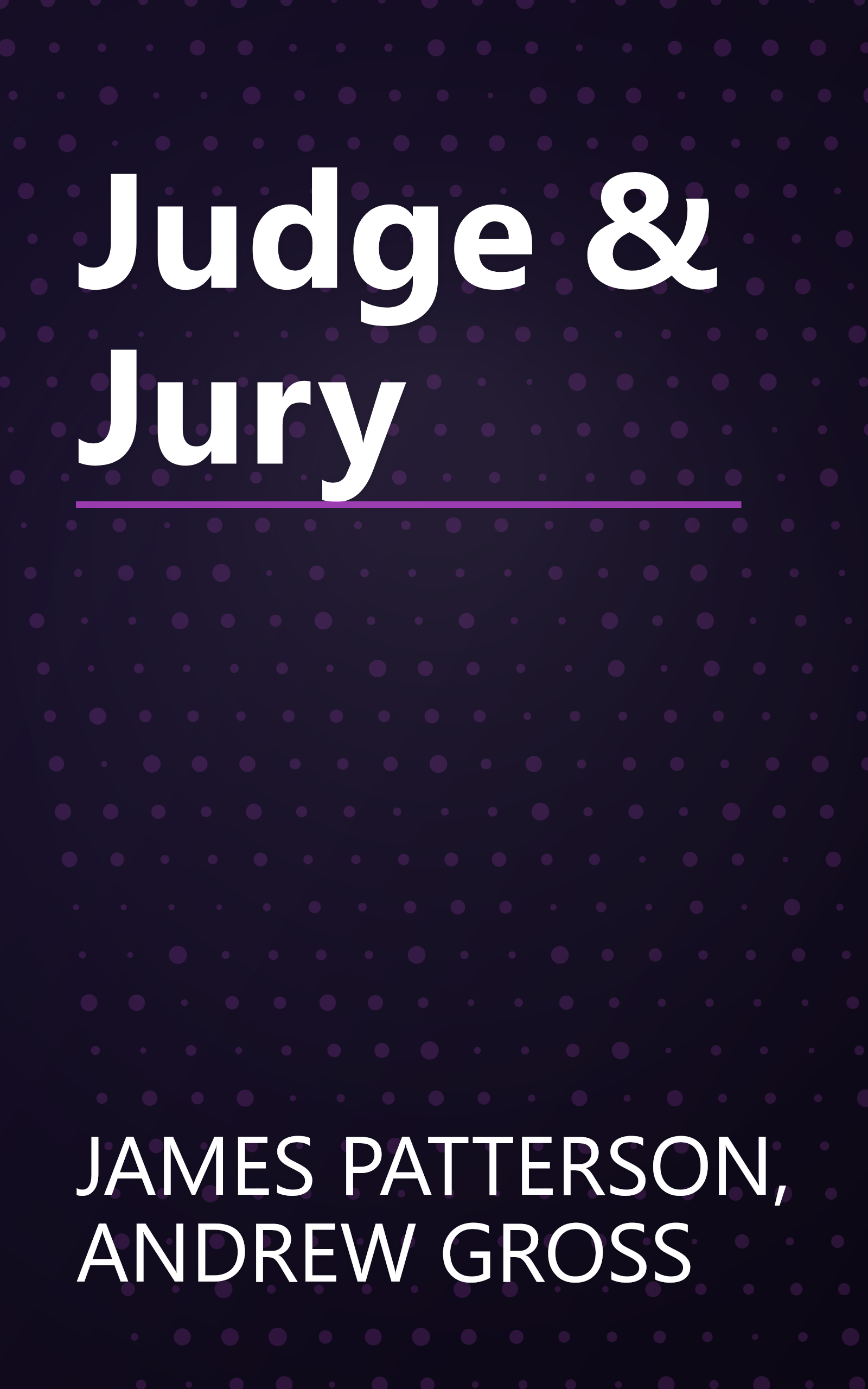 Judge & Jury book cover