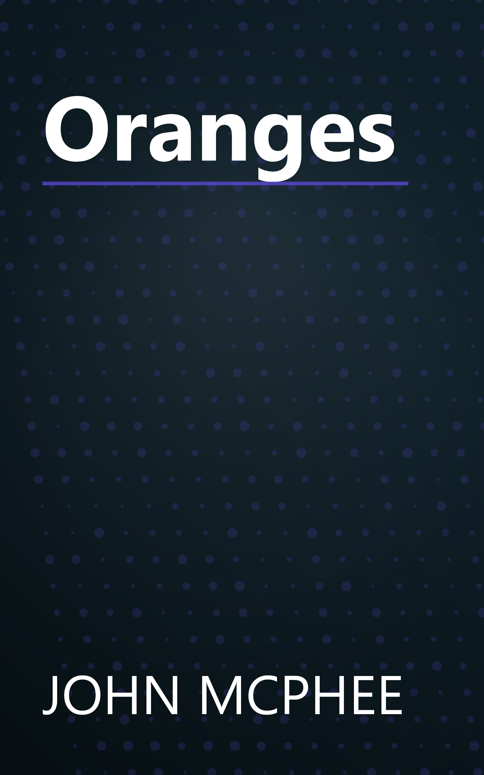Oranges book cover