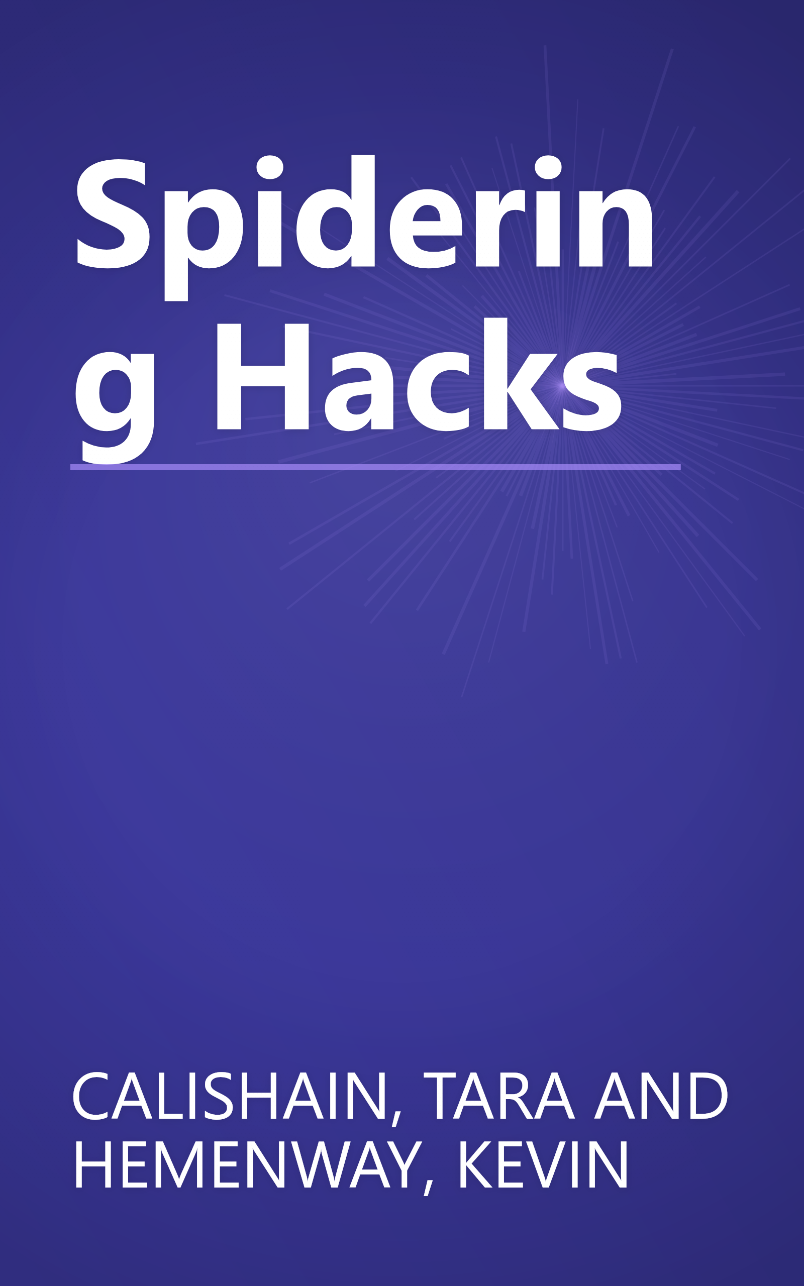 Spidering Hacks book cover