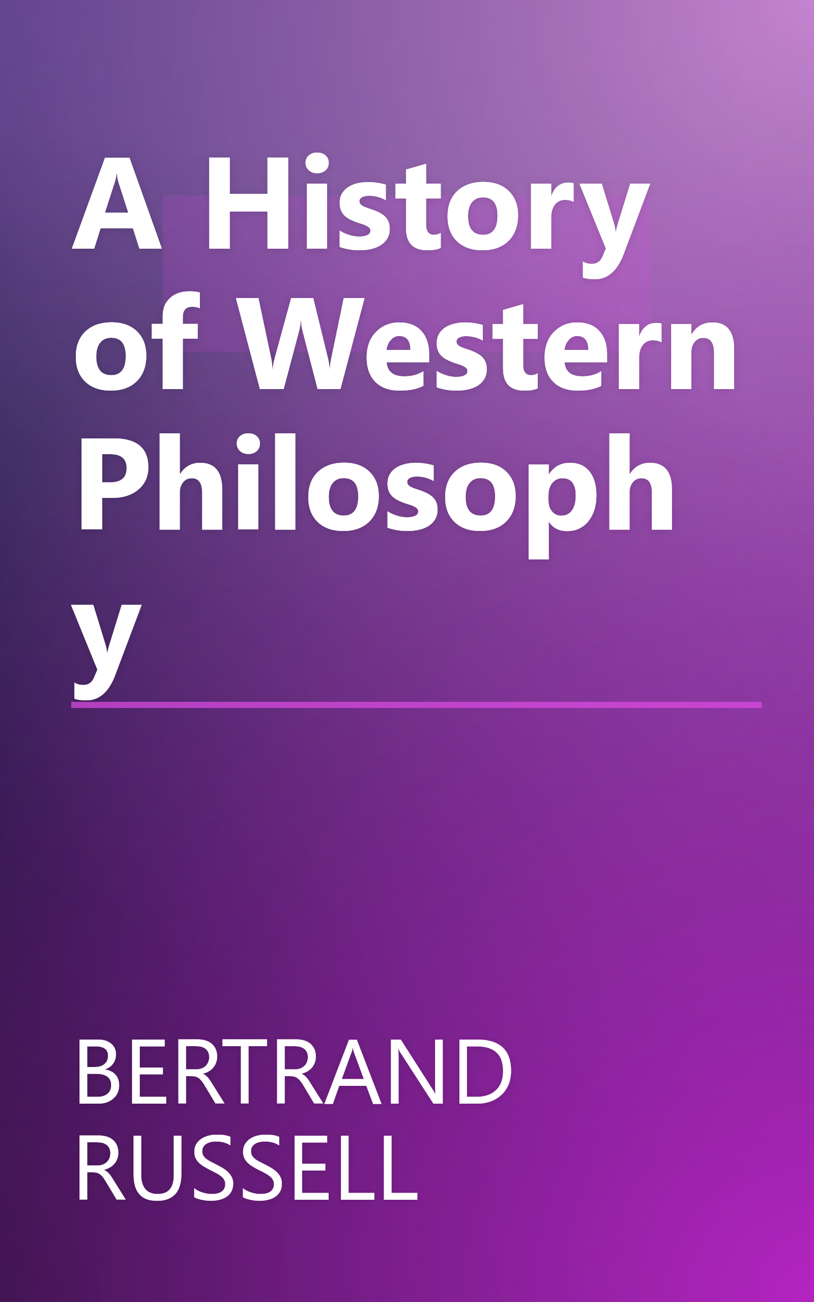 A History of Western Philosophy book cover