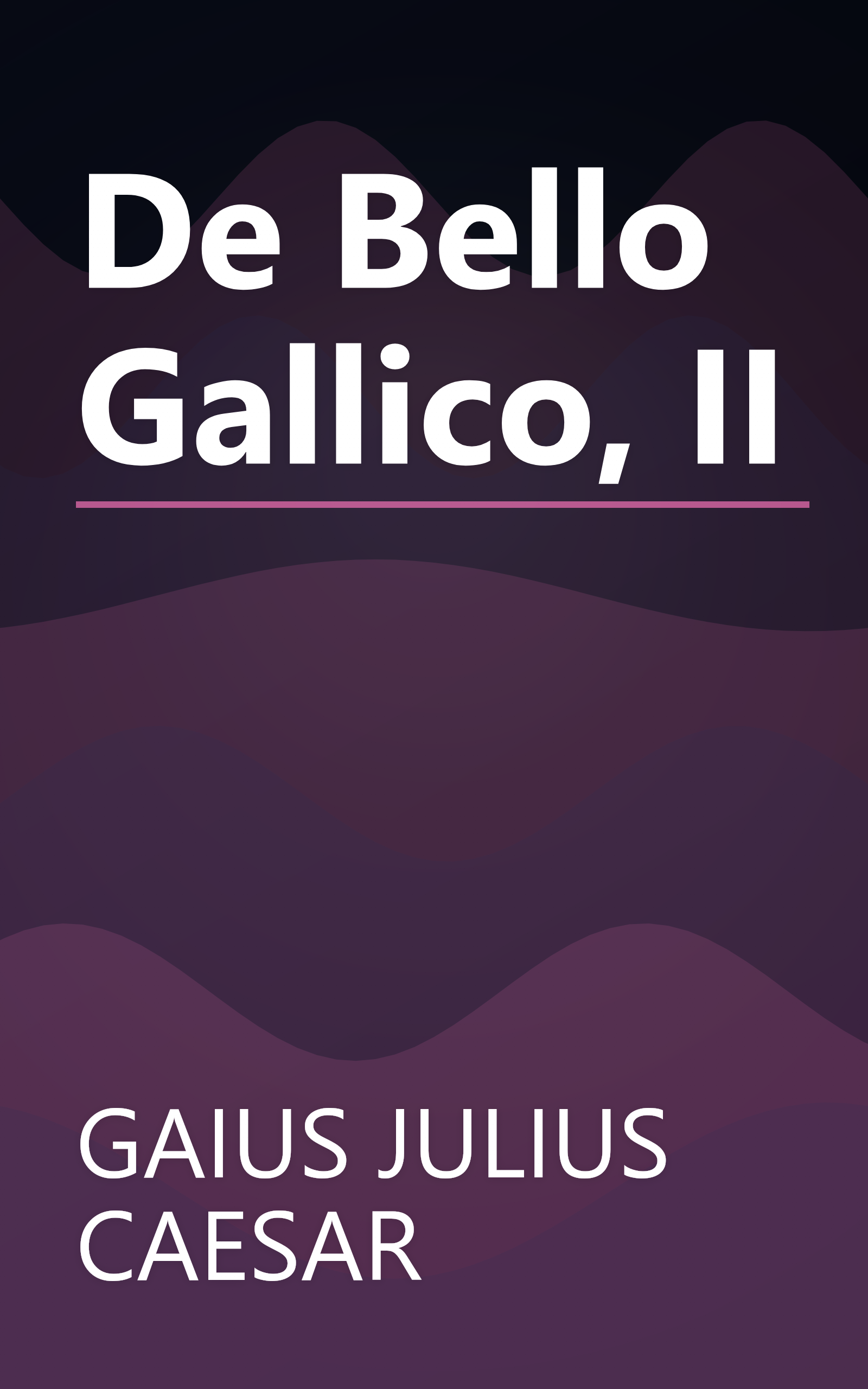 De Bello Gallico, II book cover