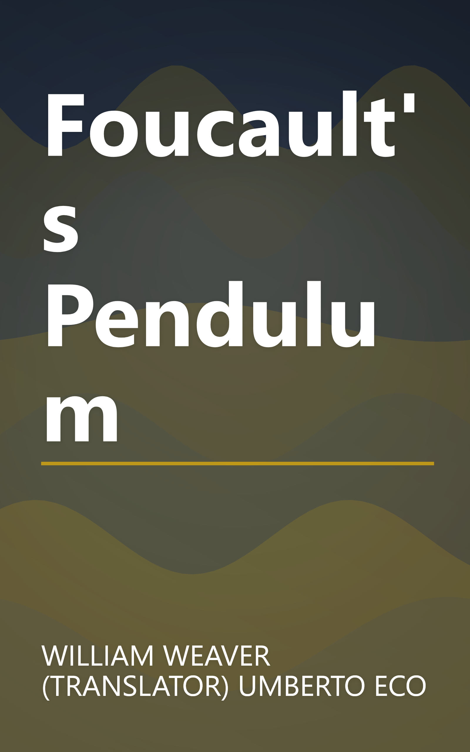 Foucault's Pendulum book cover