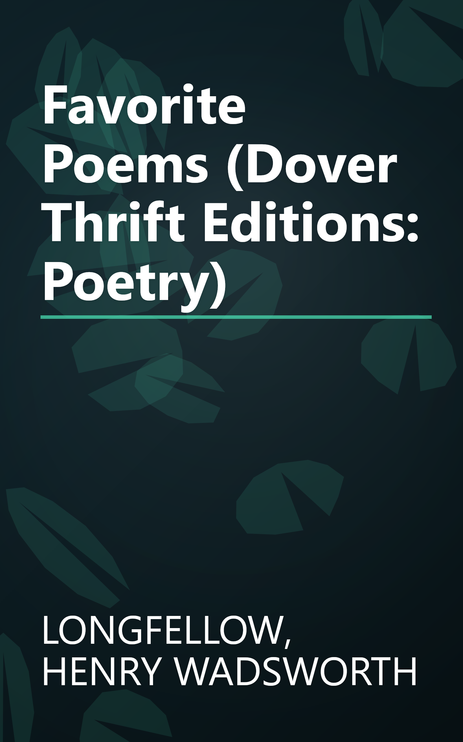 Favorite Poems (Dover Thrift Editions: Poetry) book cover