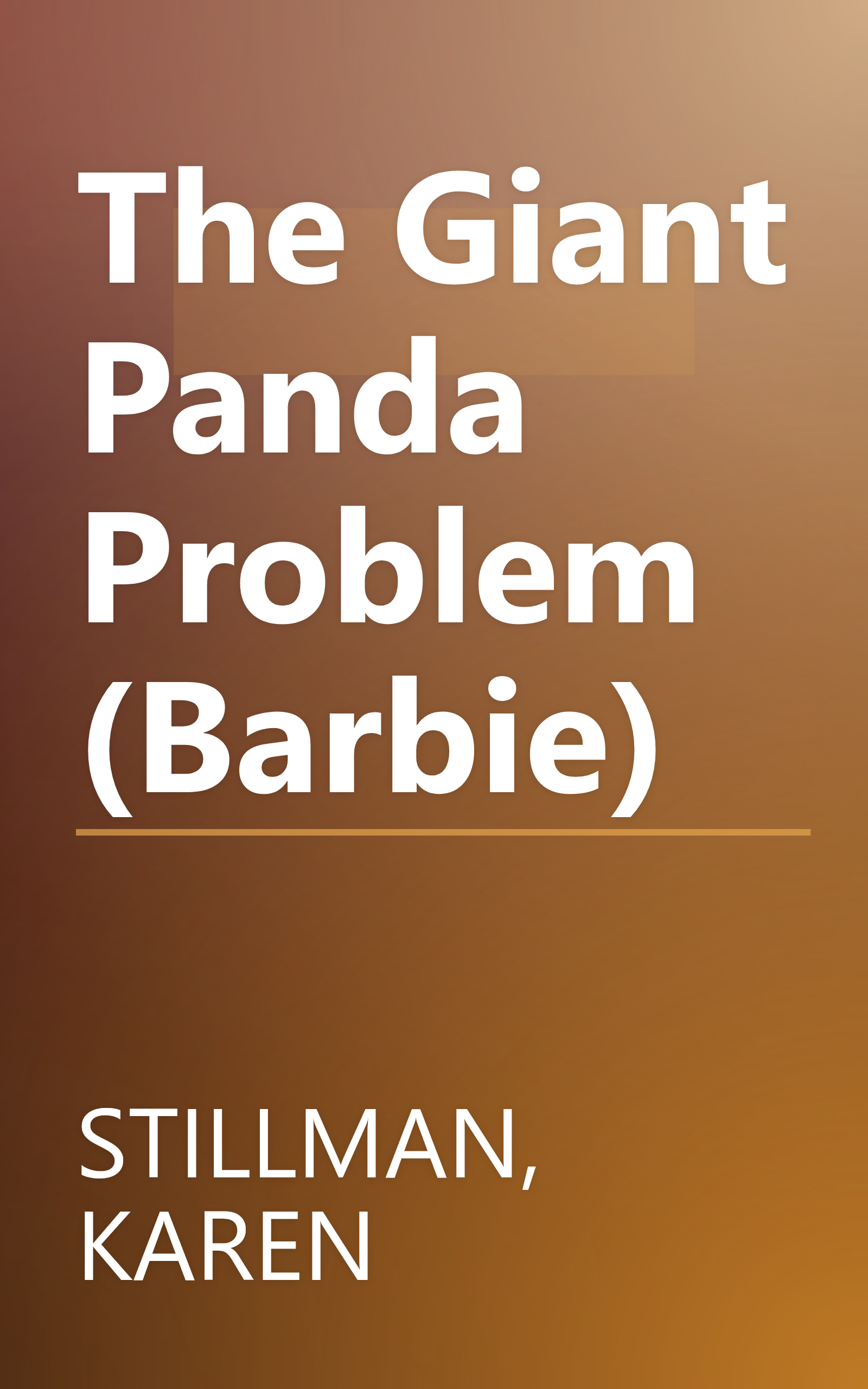 The Giant Panda Problem (Barbie) book cover