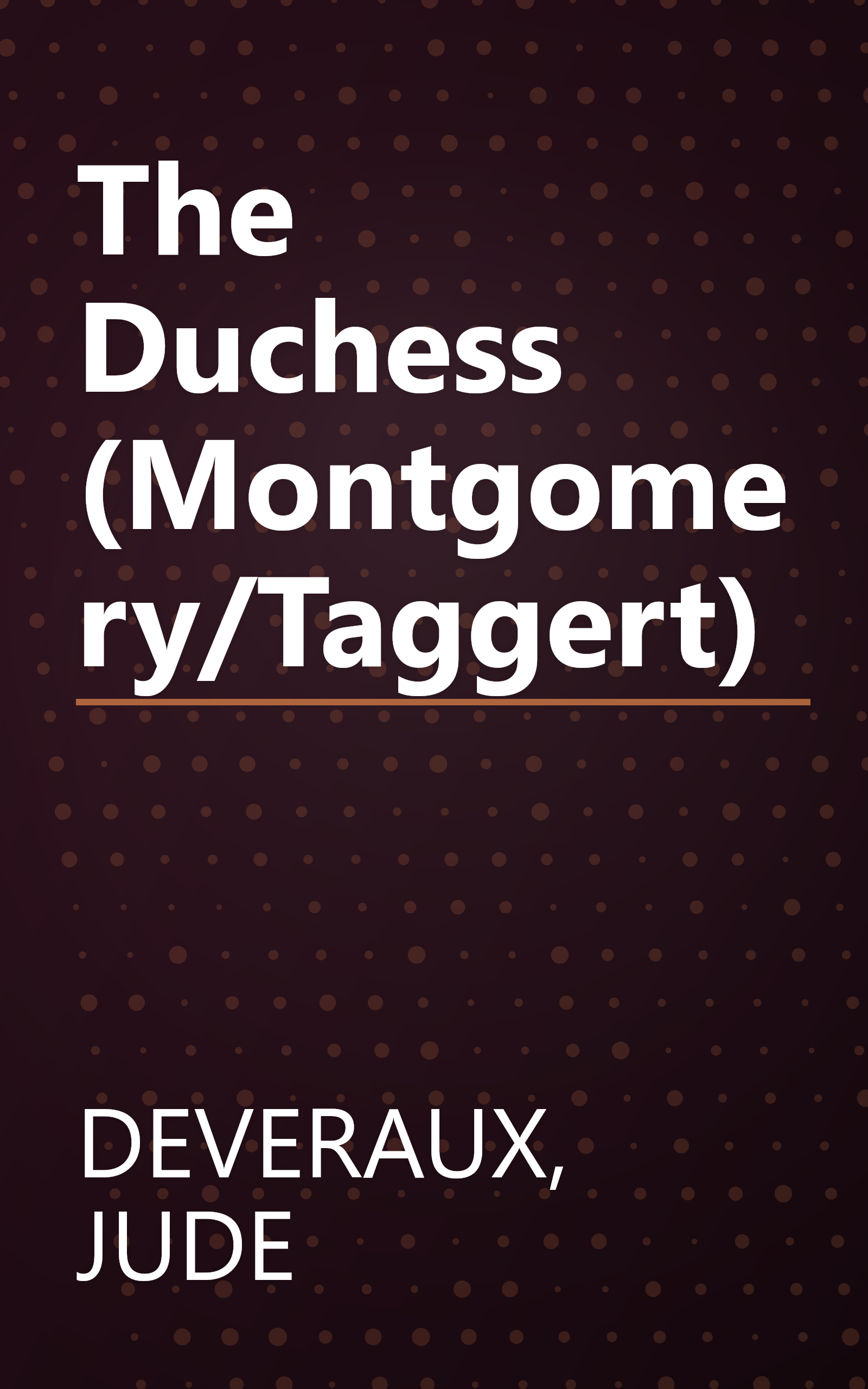 The Duchess (Montgomery/Taggert) book cover