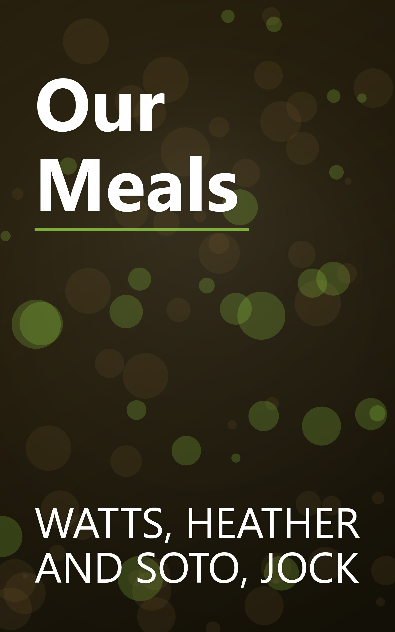 Our Meals book cover