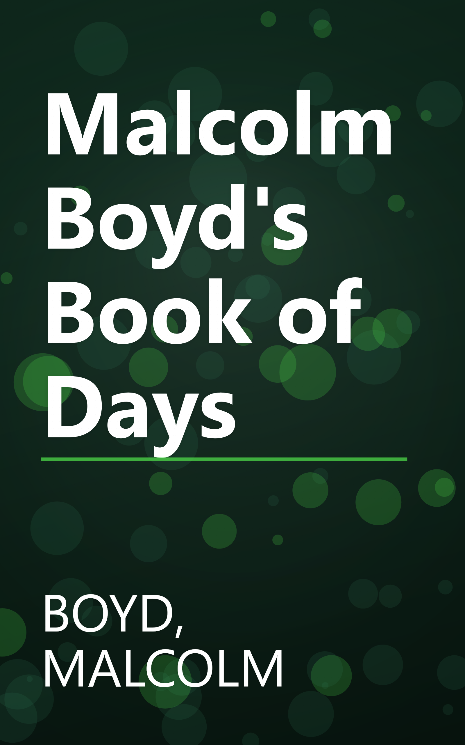 Malcolm Boyd's Book of Days book cover