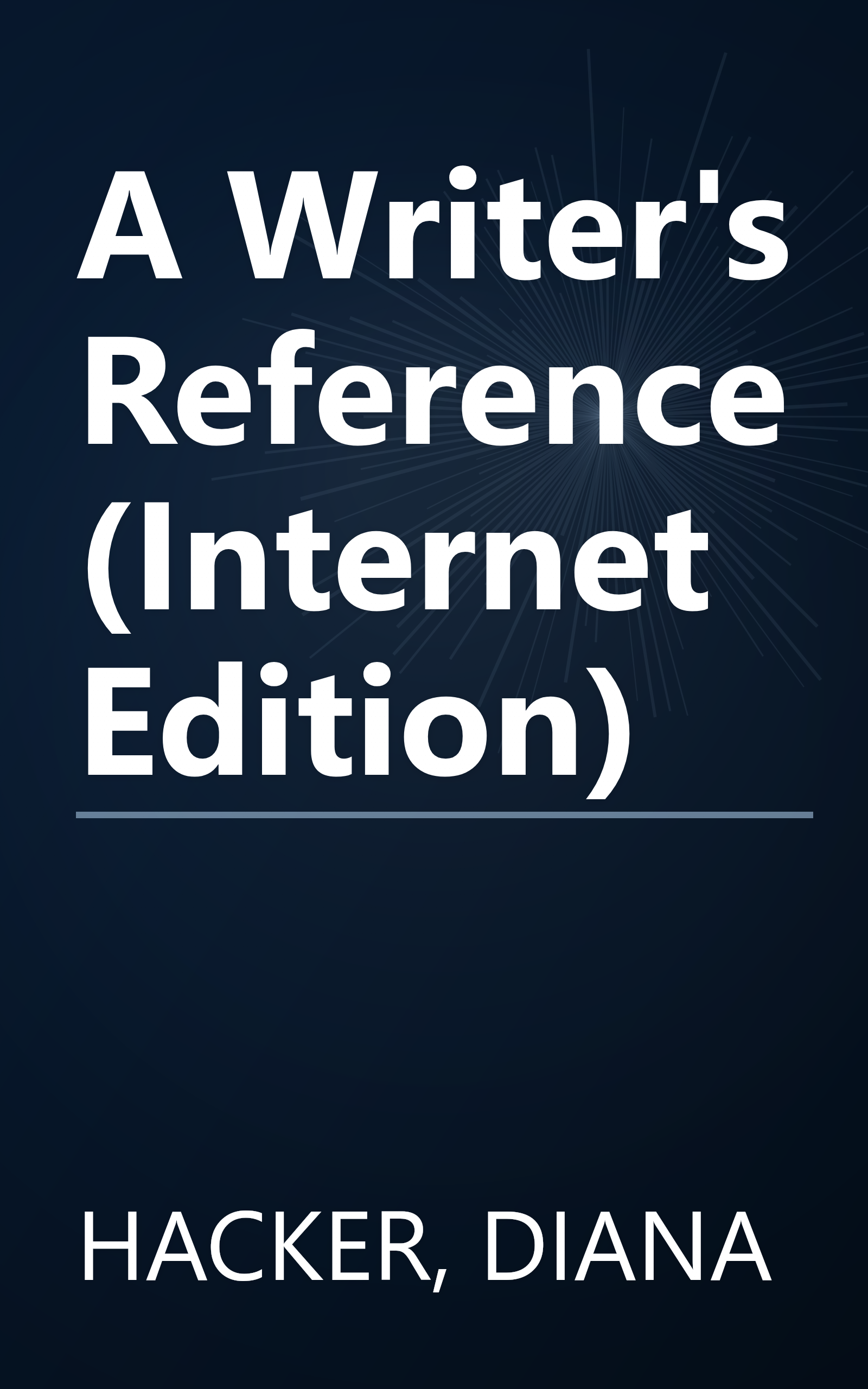 A Writer's Reference (Internet Edition) book cover