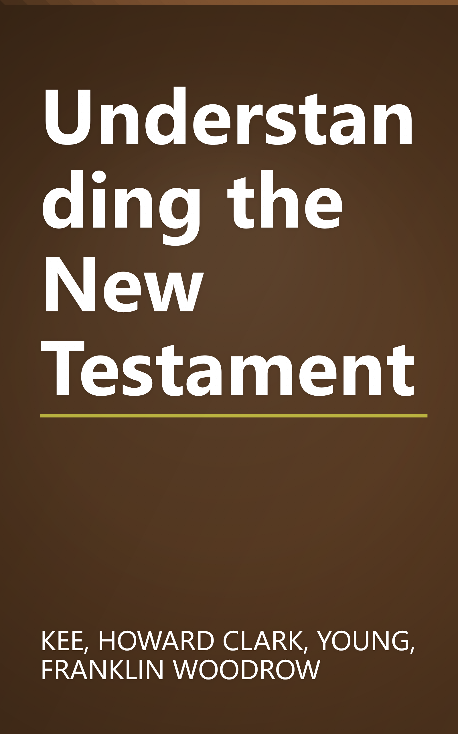 Understanding the New Testament book cover