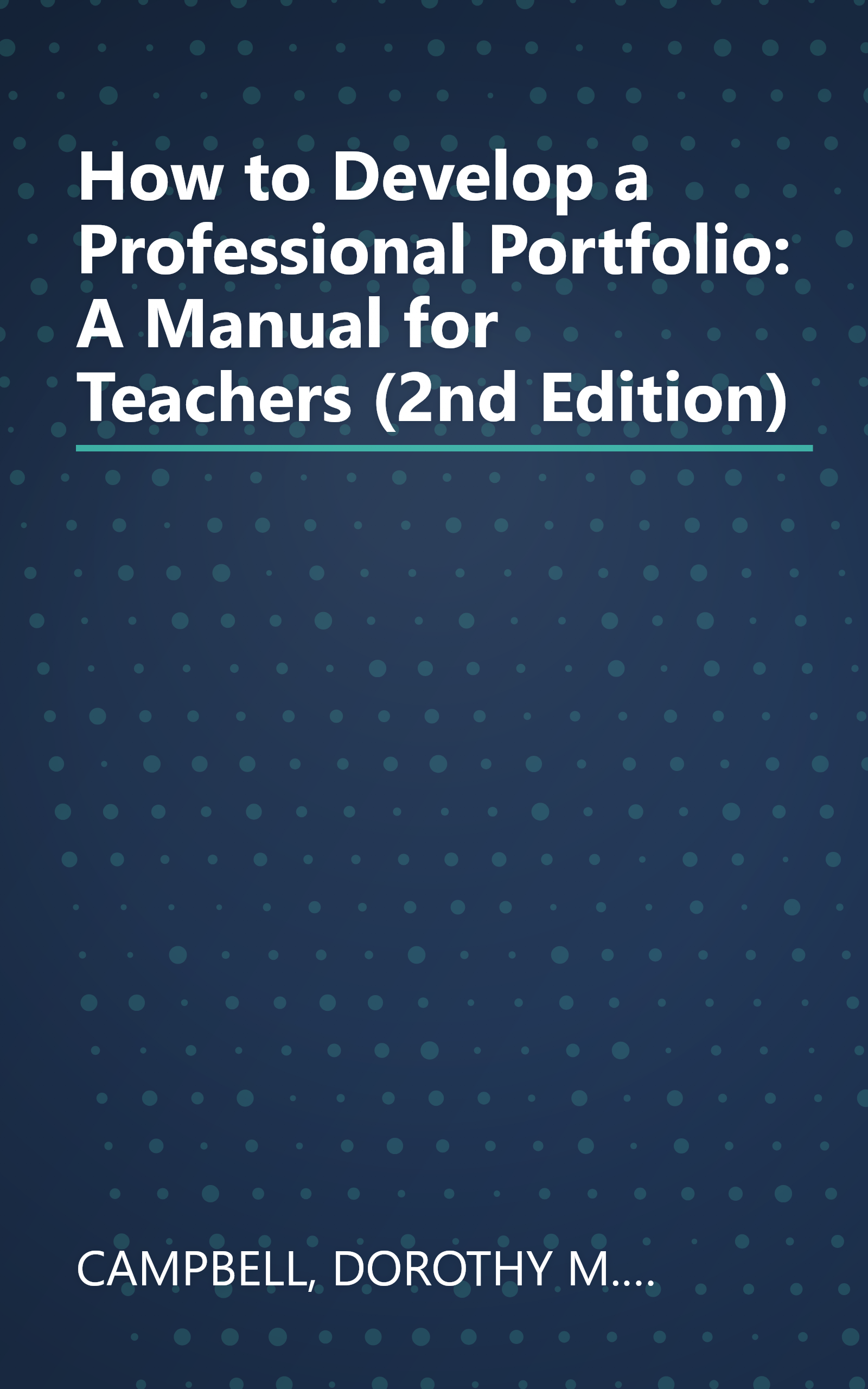 How to Develop a Professional Portfolio: A Manual for Teachers (2nd Edition) book cover