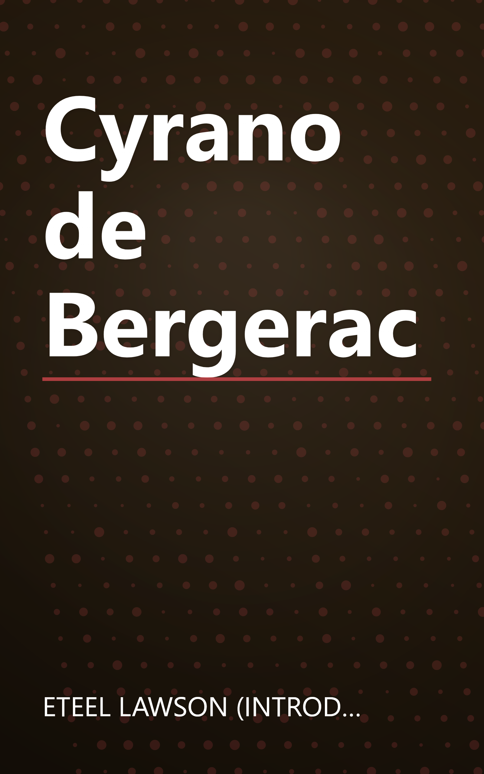 Cyrano de Bergerac book cover