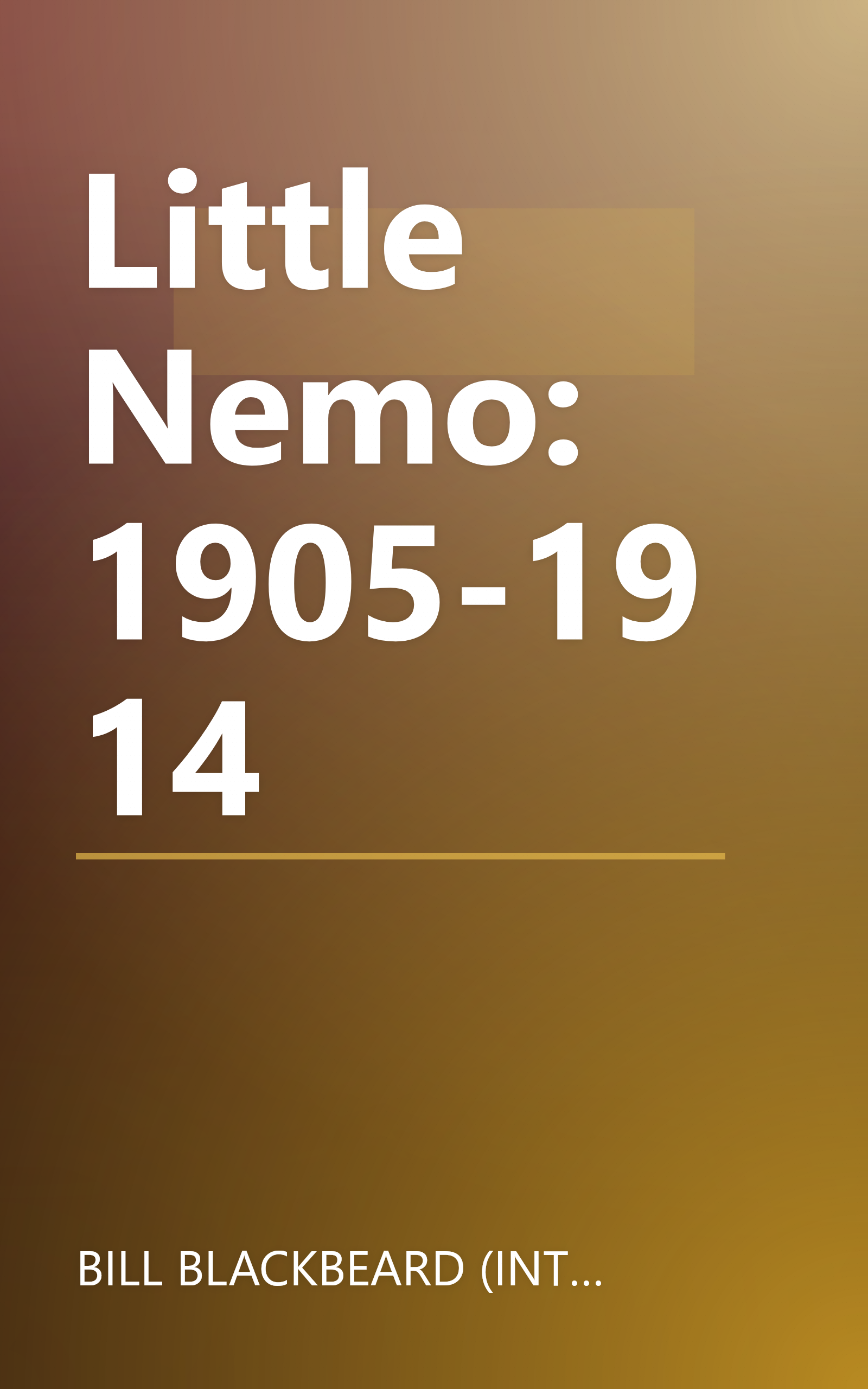 Little Nemo: 1905-1914 book cover