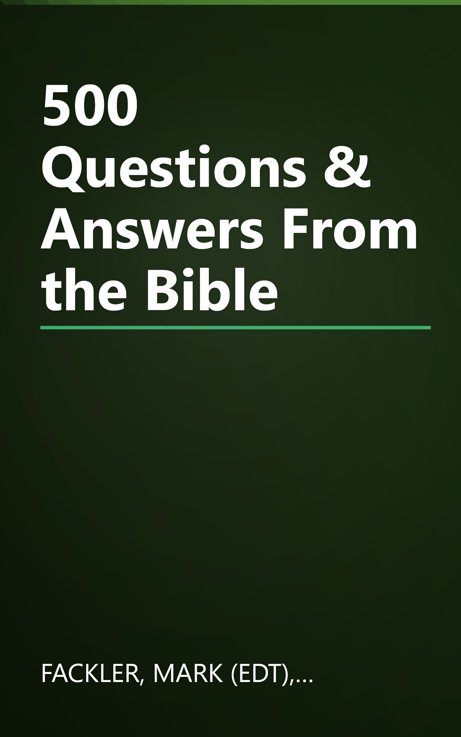 500 Questions & Answers From the Bible book cover