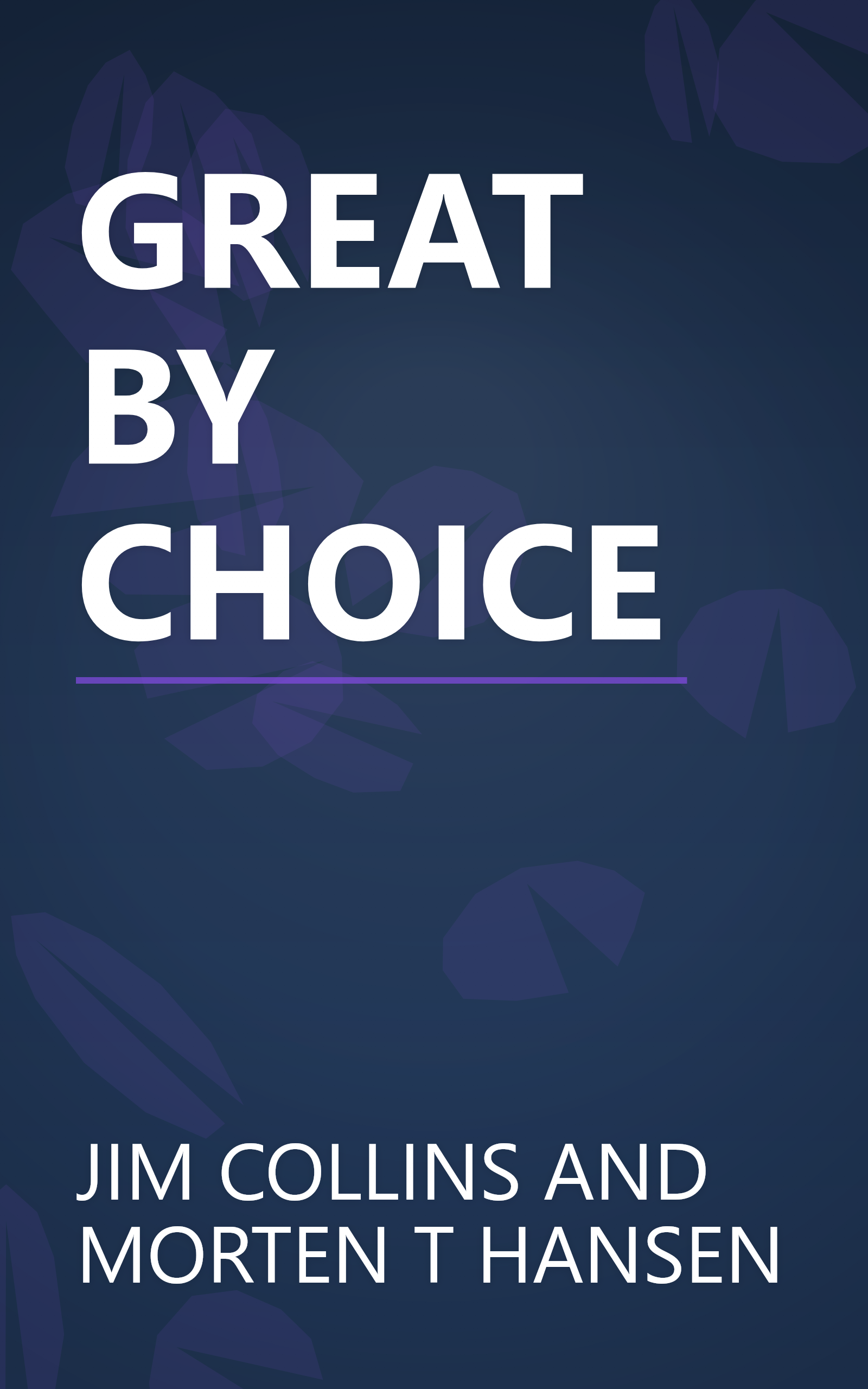 GREAT BY CHOICE book cover