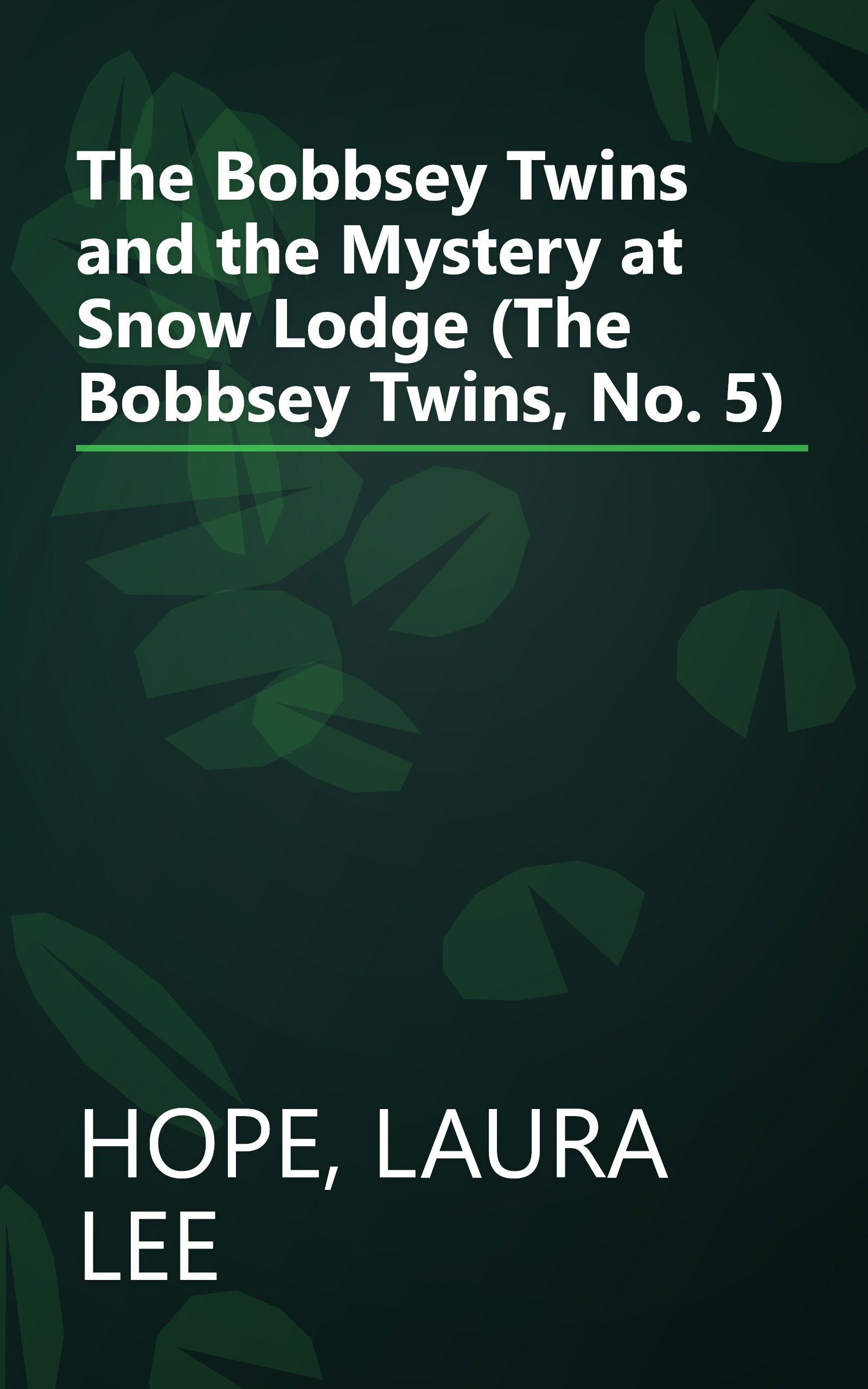 The Bobbsey Twins and the Mystery at Snow Lodge (The Bobbsey Twins, No. 5) book cover
