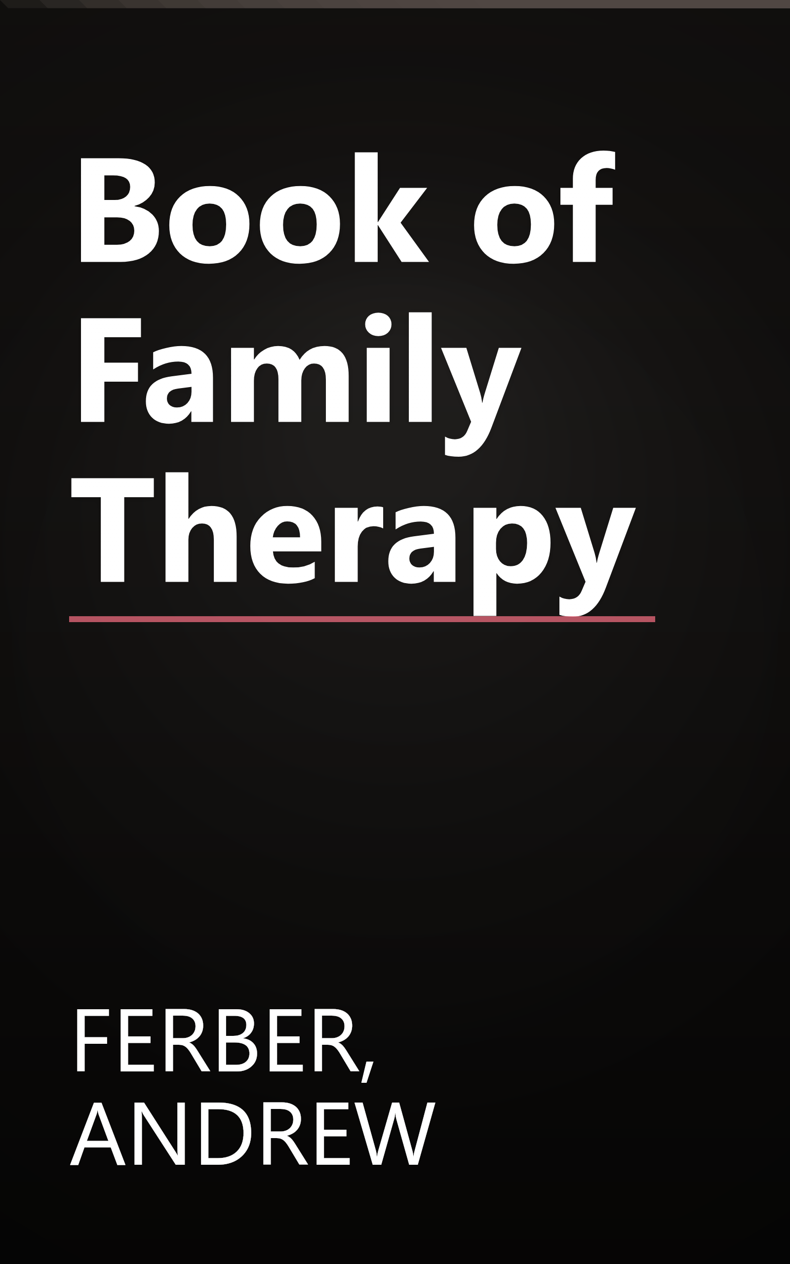Book of Family Therapy book cover