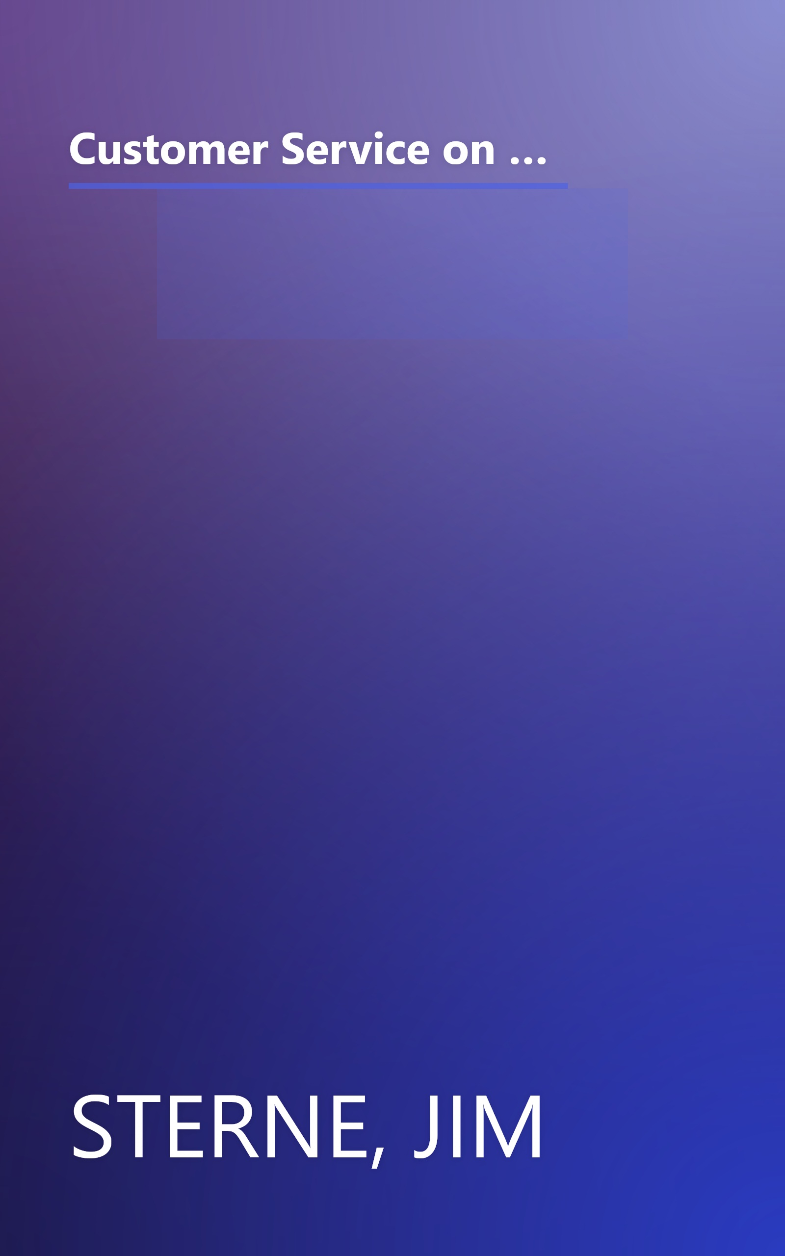 Customer Service on the Internet: Building Relationships, Increasing Loyalty, and Staying Competitive book cover