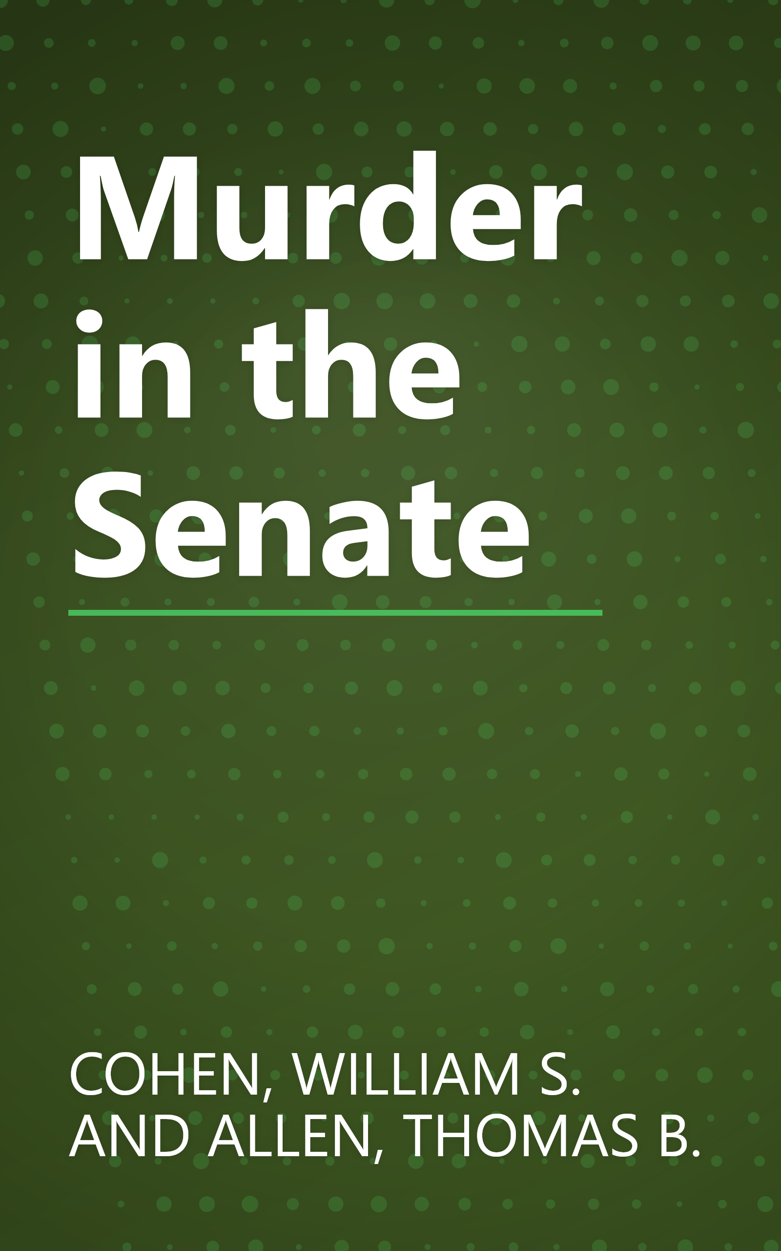 Murder in the Senate book cover