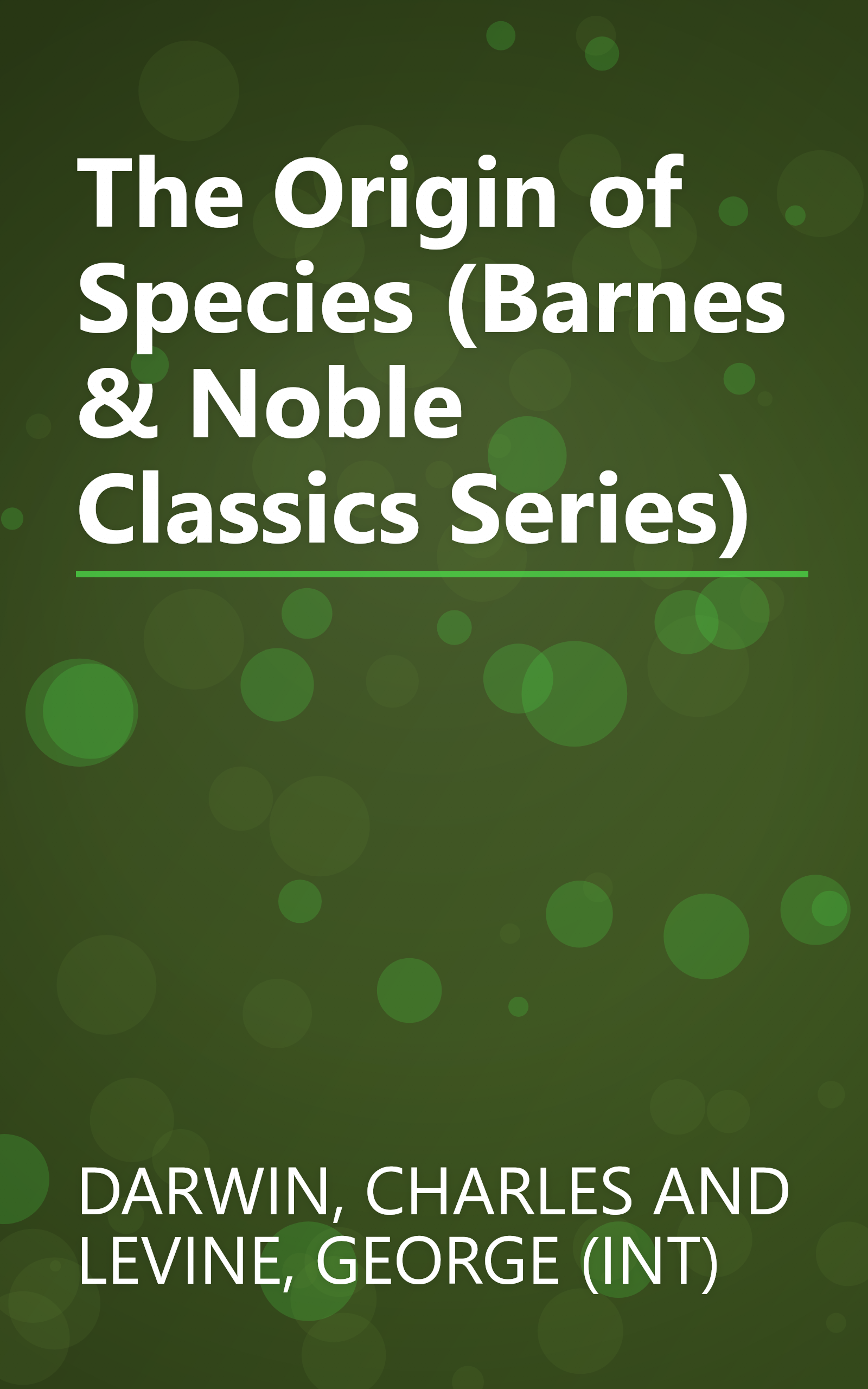 The Origin of Species (Barnes & Noble Classics Series) book cover