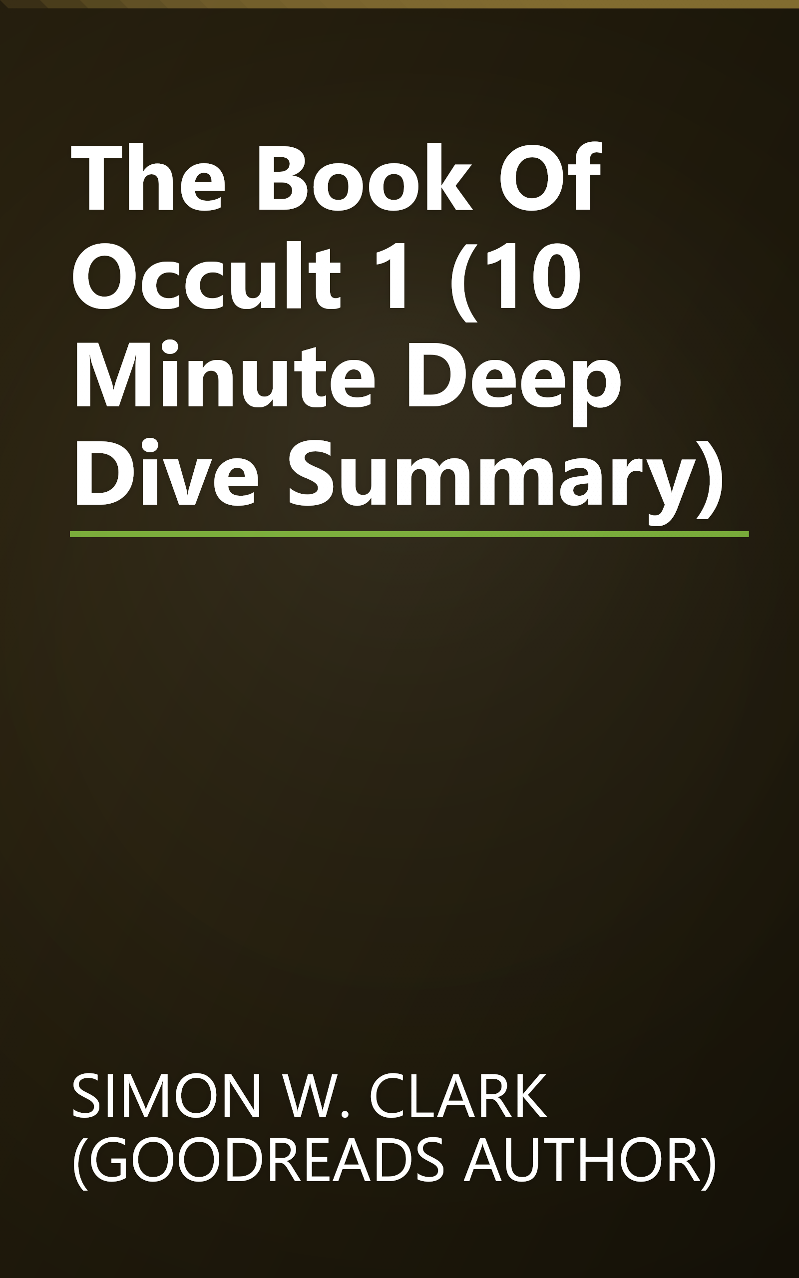 The Book Of Occult 1 (10 Minute   Deep Dive Summary) book cover