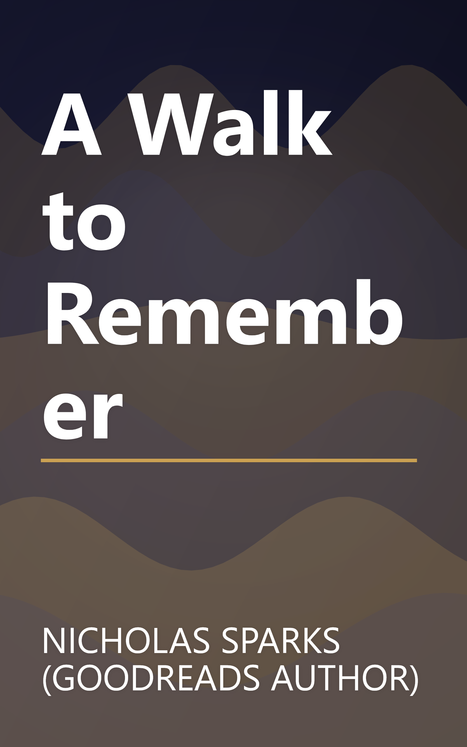 A Walk to Remember book cover