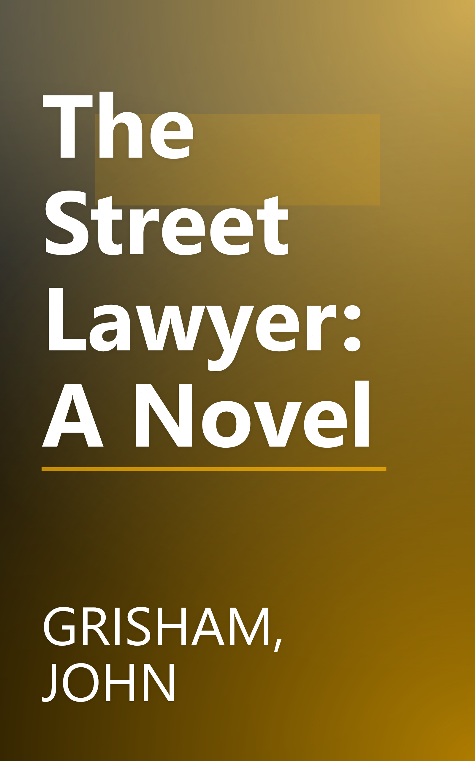 The Street Lawyer: A Novel book cover