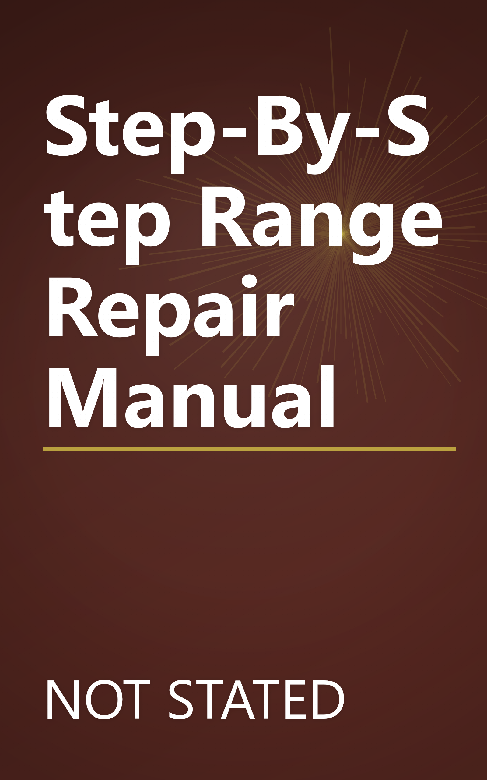 Step-By-Step Range Repair Manual book cover