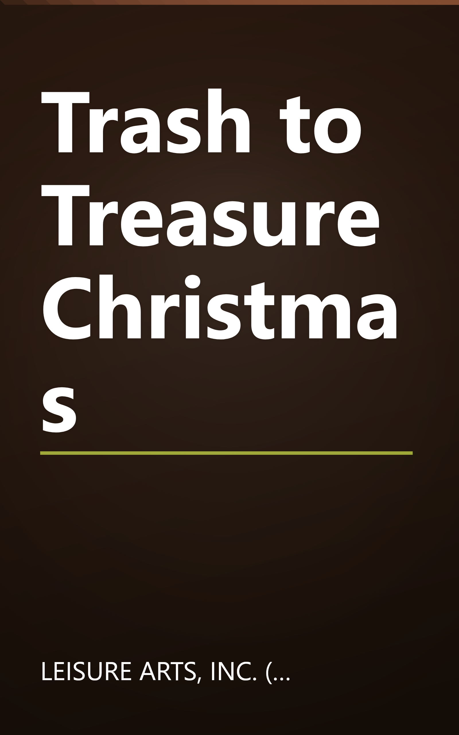 Trash to Treasure Christmas book cover