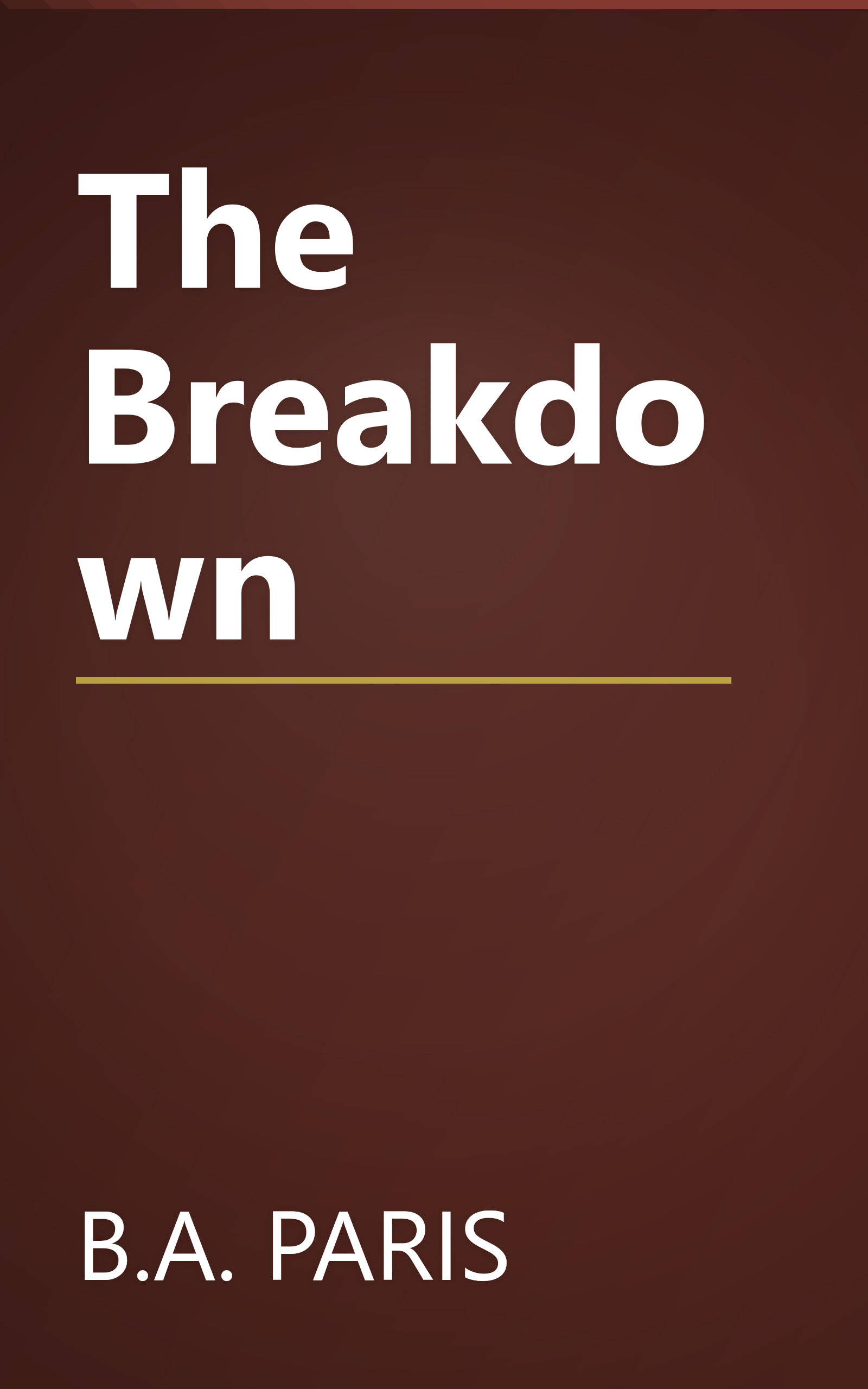 The Breakdown book cover