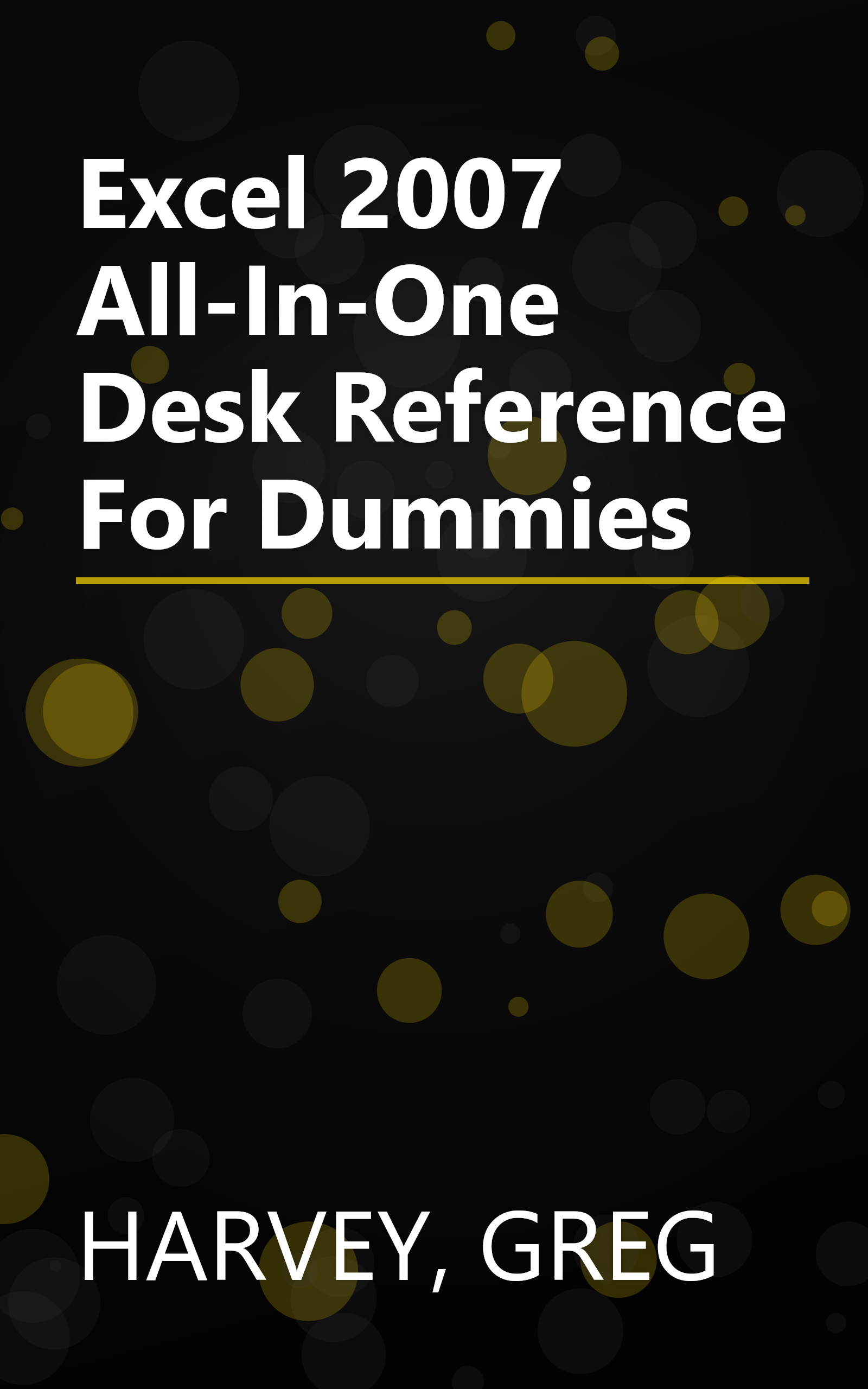 Excel 2007 All-In-One Desk Reference For Dummies book cover